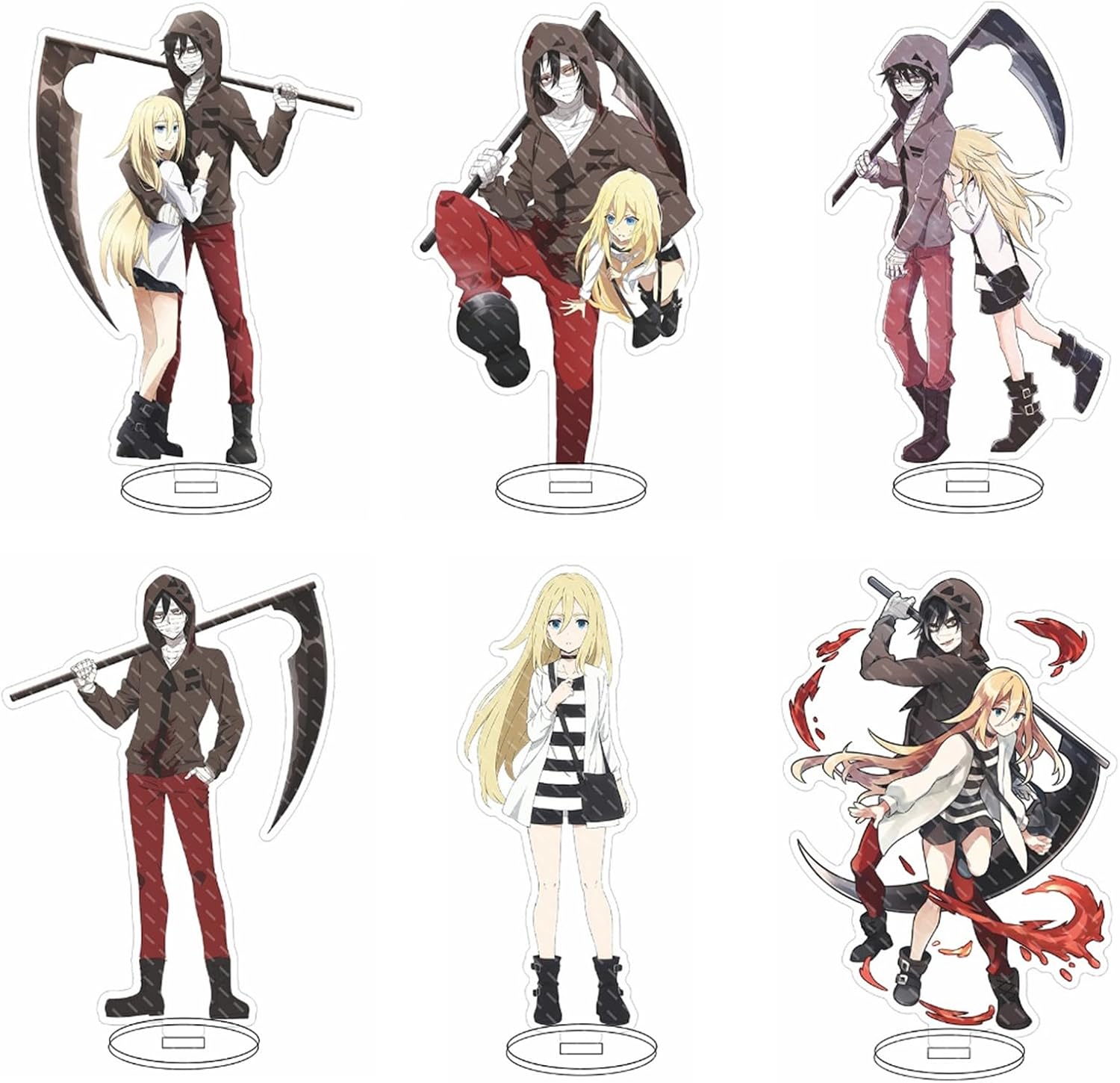Set of 6 Anime Angels of Death Standing Figure Acrylic Figurines ...