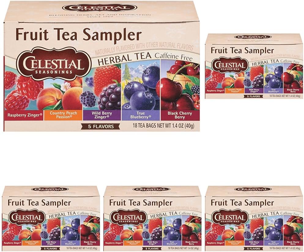 Amazon.com : Celestial Seasonings Fruit Tea Sampler Herbal Variety Pack ...