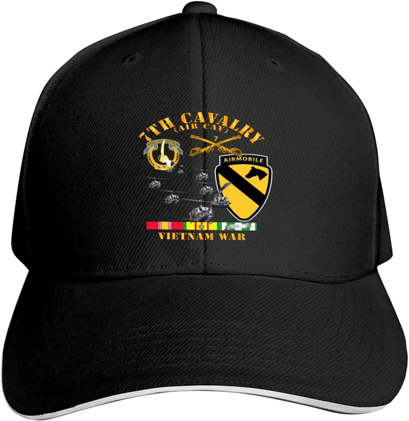 7th Cavalry Air Cav 1st Cav Division Vietnam Veteran Unisex Baseball ...