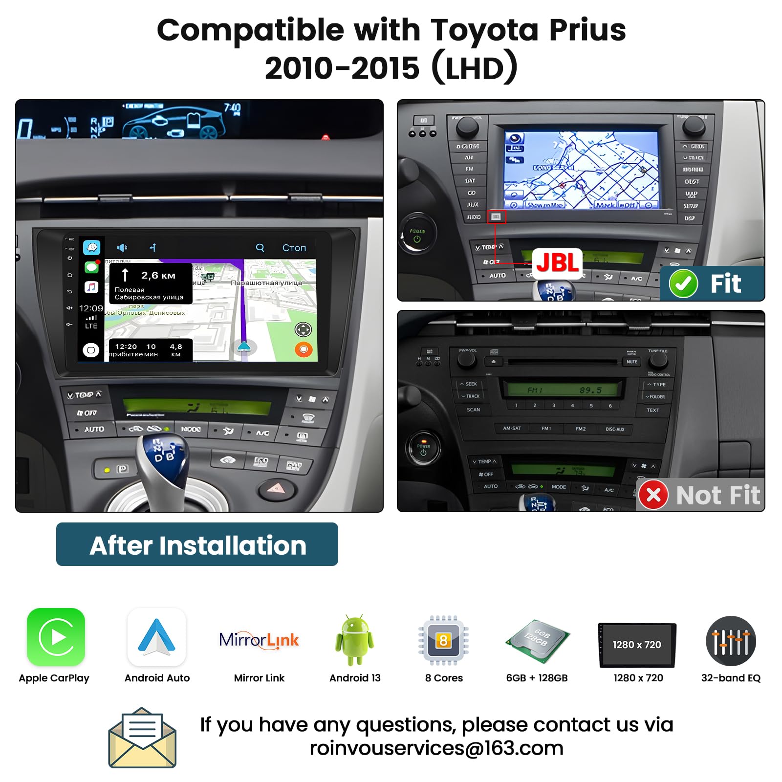 Snapklik.com : Roinvou 8 Cores 6+128G Android Radio Upgrade For Toyota ...