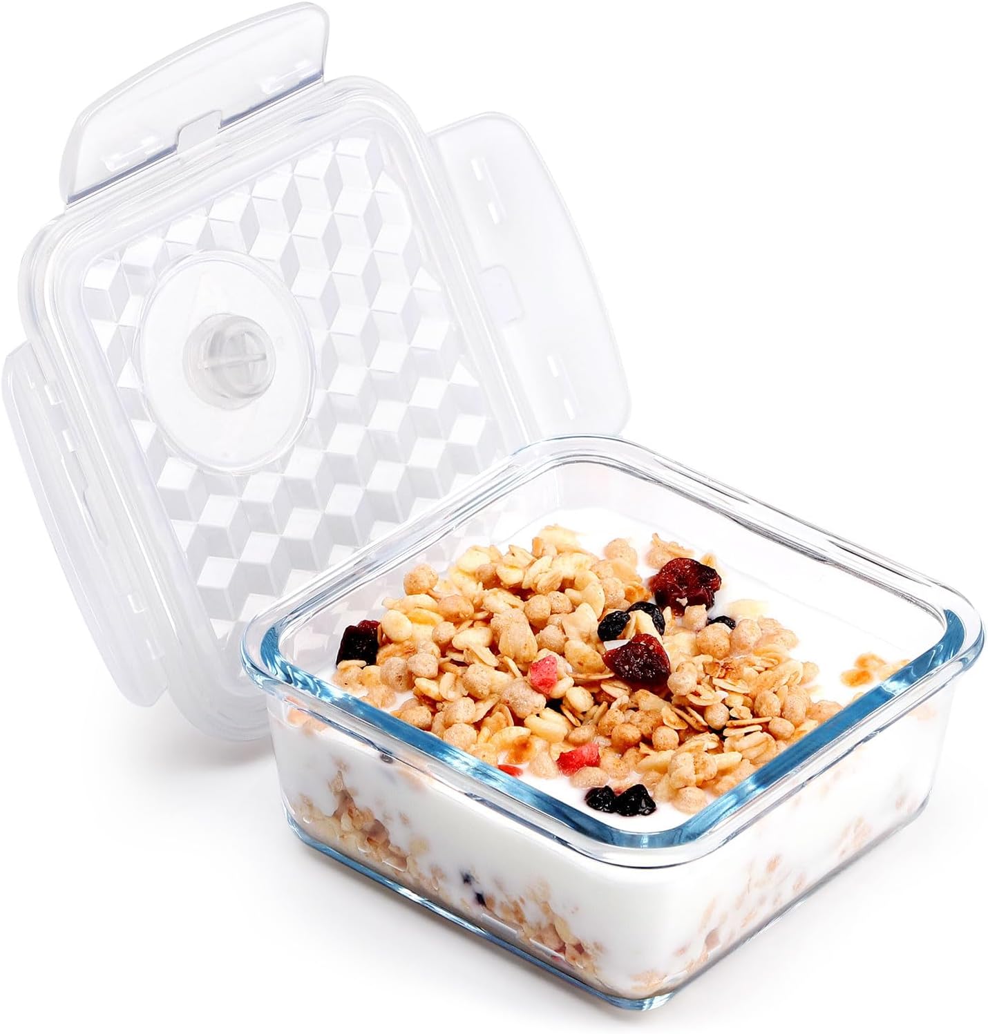 Amazon.com: NUTRIUPS 15 Oz Small Glass Containers with Lids, 1 Pack ...