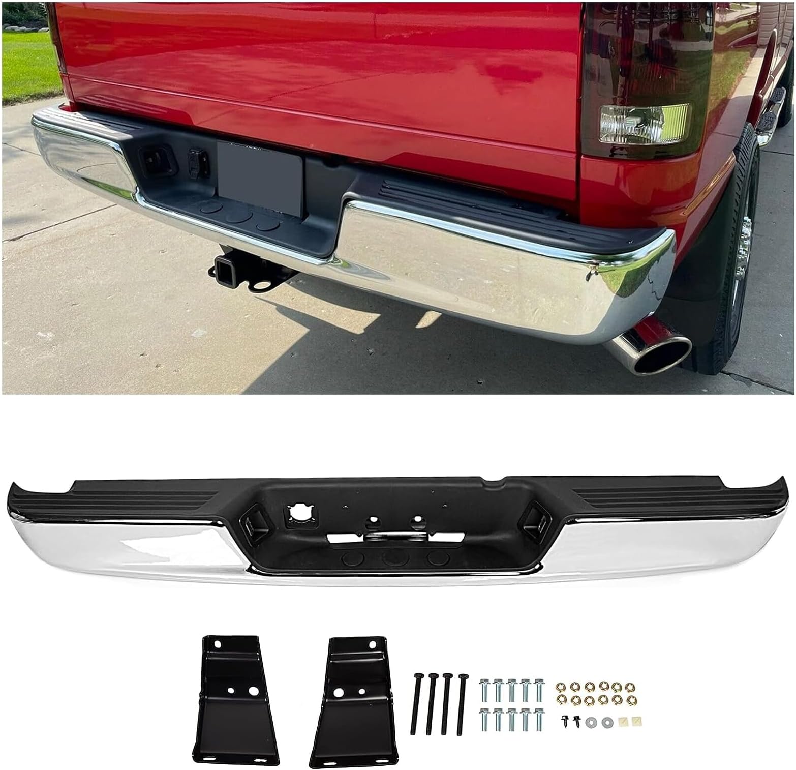 ECOTRIC Rear Step Bumper Steel & Plastic Fleetside Styleside Chrome ...