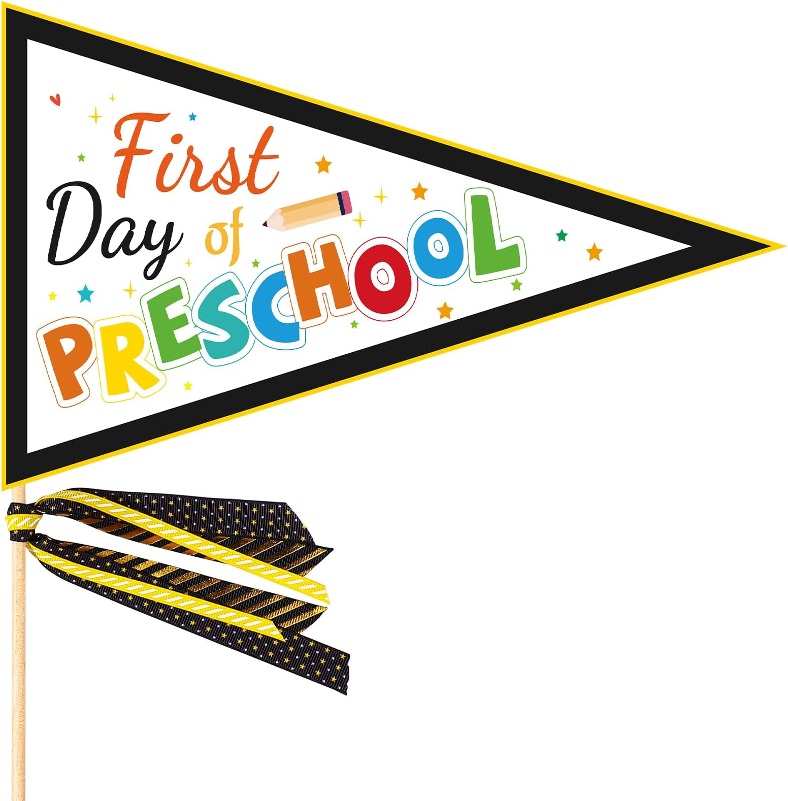 Amazon.com: CINPIUK First Day of School Flag DIY 2024 Back to School ...