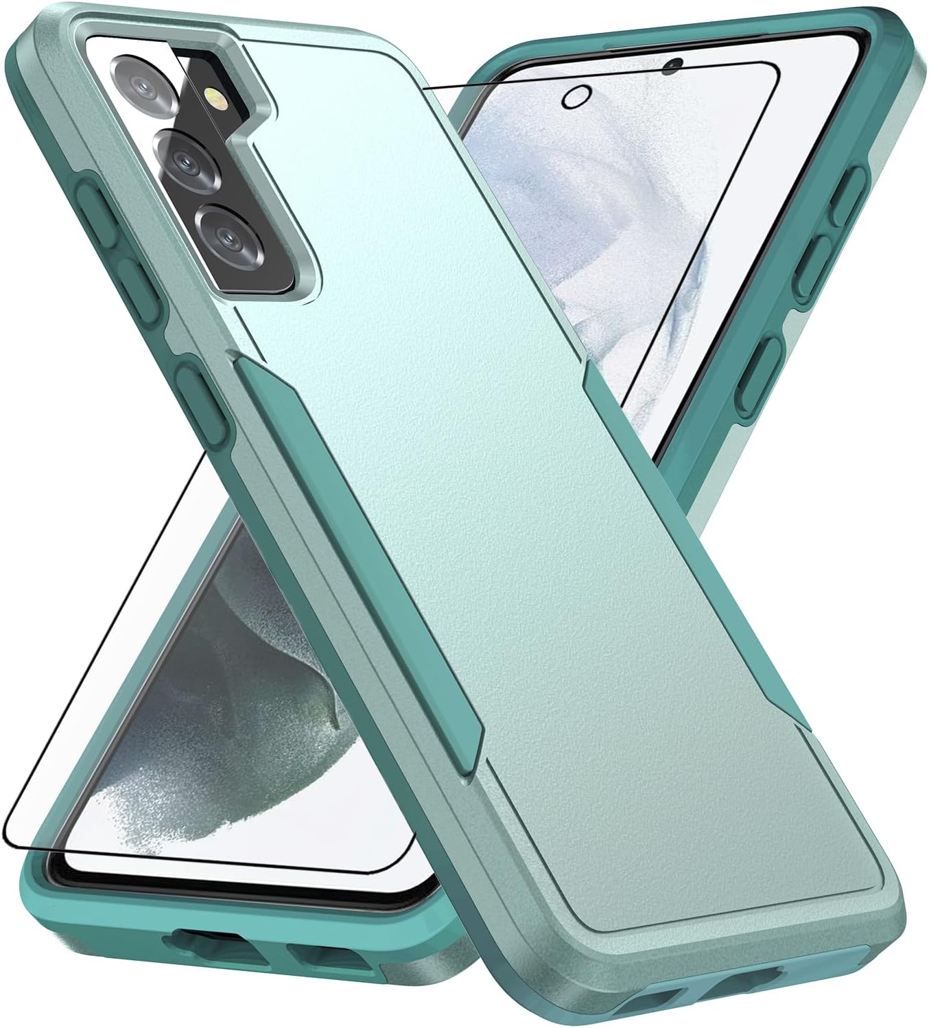 Asuwish Phone Case for Samsung Galaxy S21 FE 5G with Tempered Glass Screen Protector Cover and ...