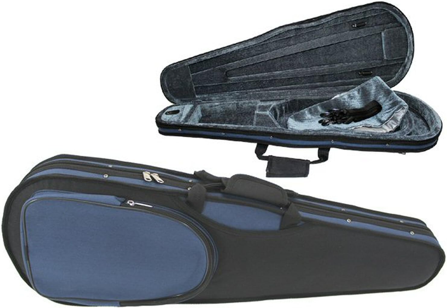 GSJ Styro Shaped Violin Case - 4/4 - BLACK-BLUE VC166 : Amazon.co.uk ...