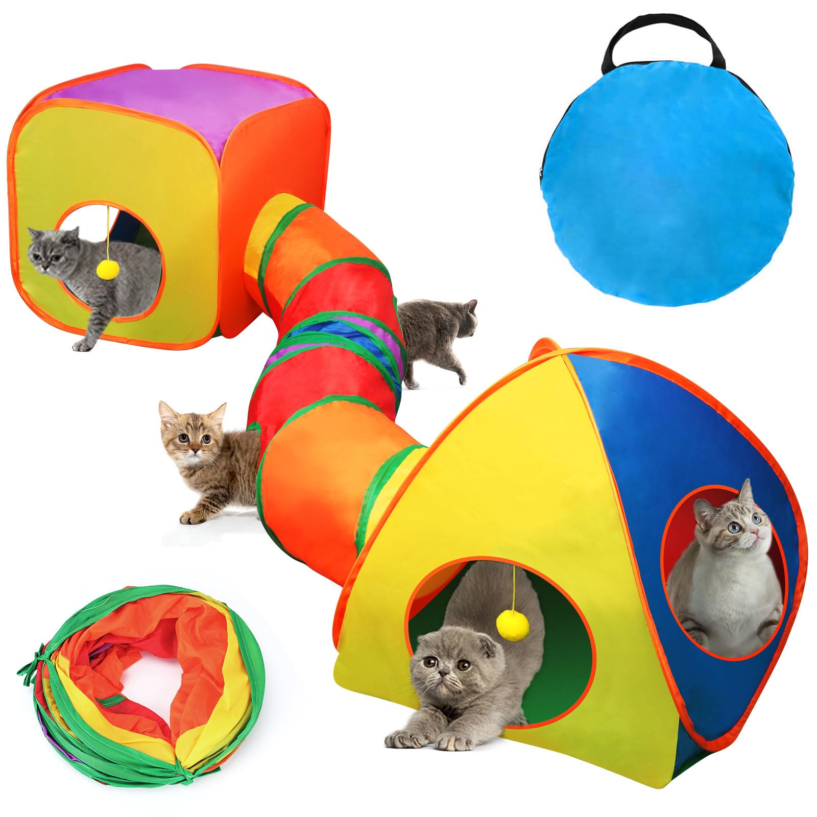 Snapklik.com : Rypet Cat Tunnels For Indoor Cats