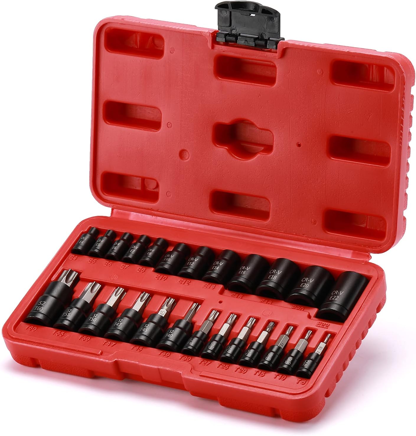 Torx Bit Socket Set (25 Piece Set - Torx and External Socket Set) 1/4 ...