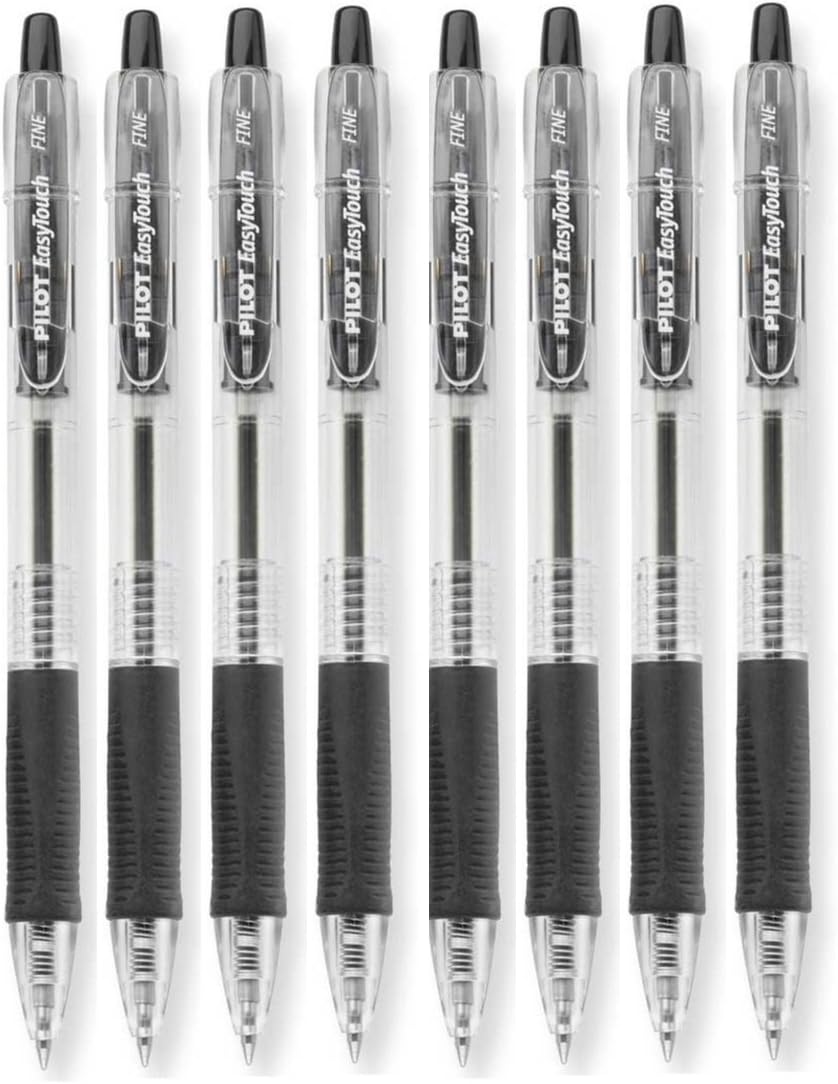 Amazon.com : Easytouch Retractable Fine Ballpoint Pen Open Stock-Black ...