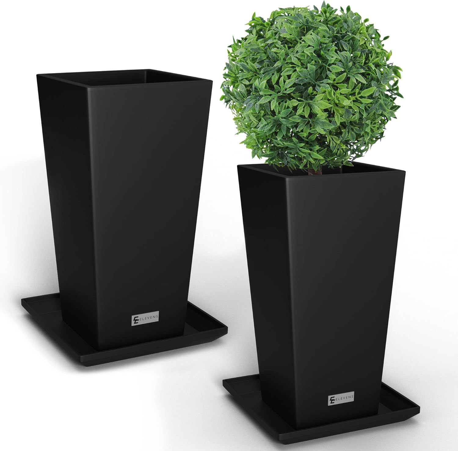 Amazon.com : Elevens Outdoor Planter Larger Flower Pots Indoor Taper ...