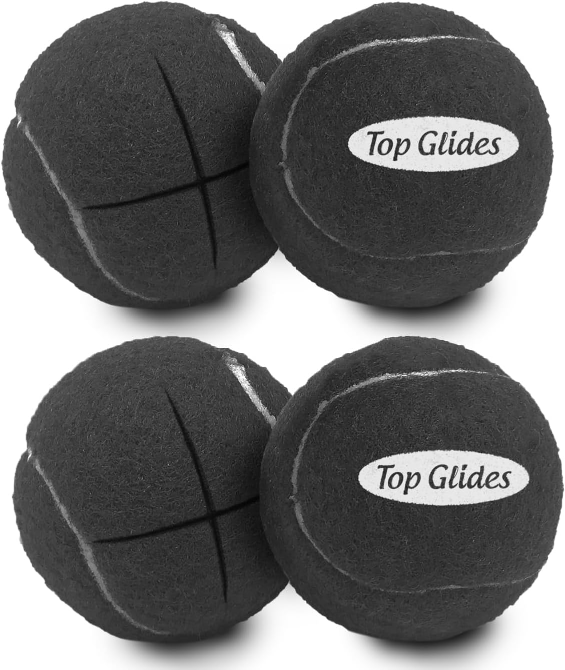 Amazon.com: Top Glides Precut Walker Tennis Ball Glides - Black - 2 ...