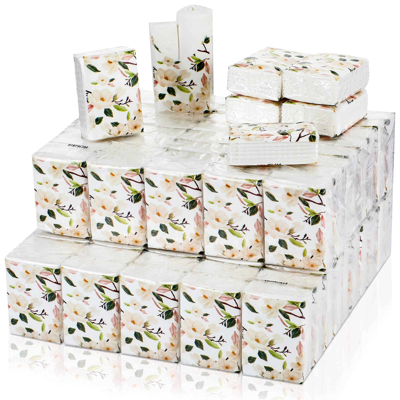 100 Pack Pocket Packs Facial Tissues 3 Ply Travel Facial Tissue Small ...