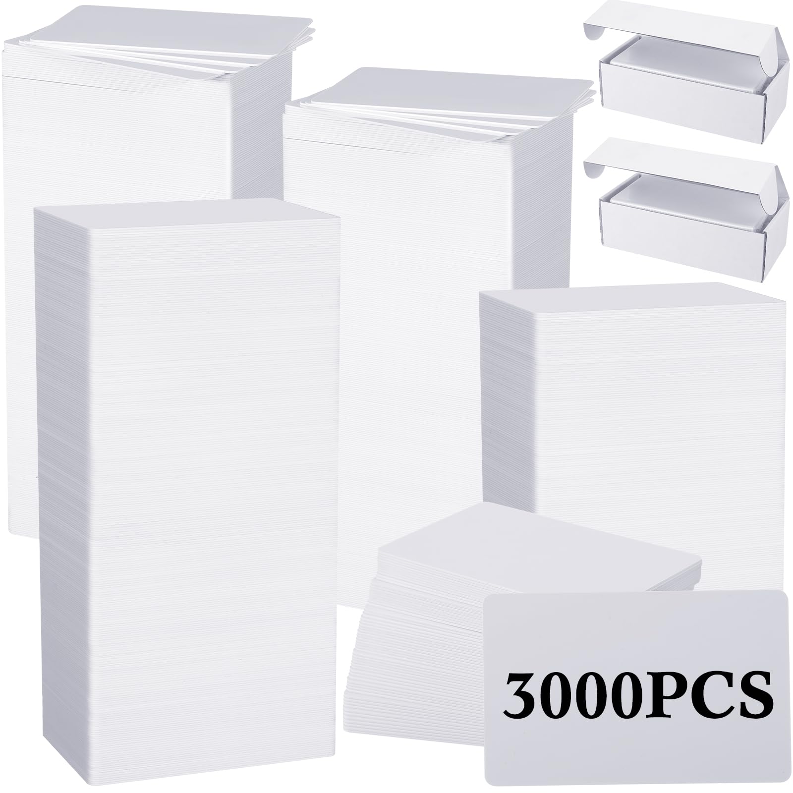 Snapklik.com : 3000 Pcs Blank PVC Cards White Quality Plastic ID Badge ...
