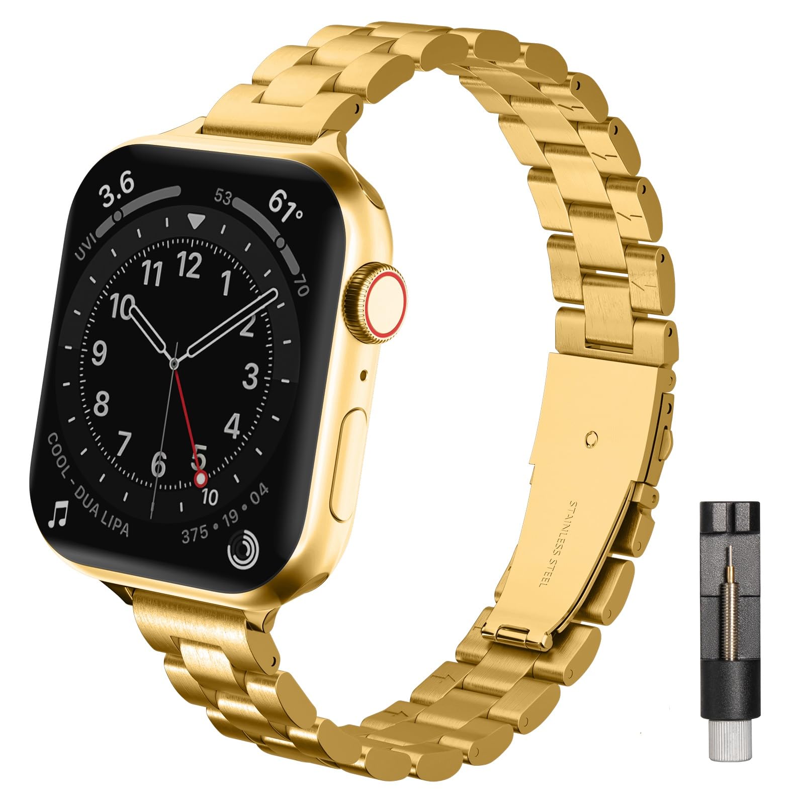 Snapklik.com : Burloreme Solid Slim Metal Bands Compatible