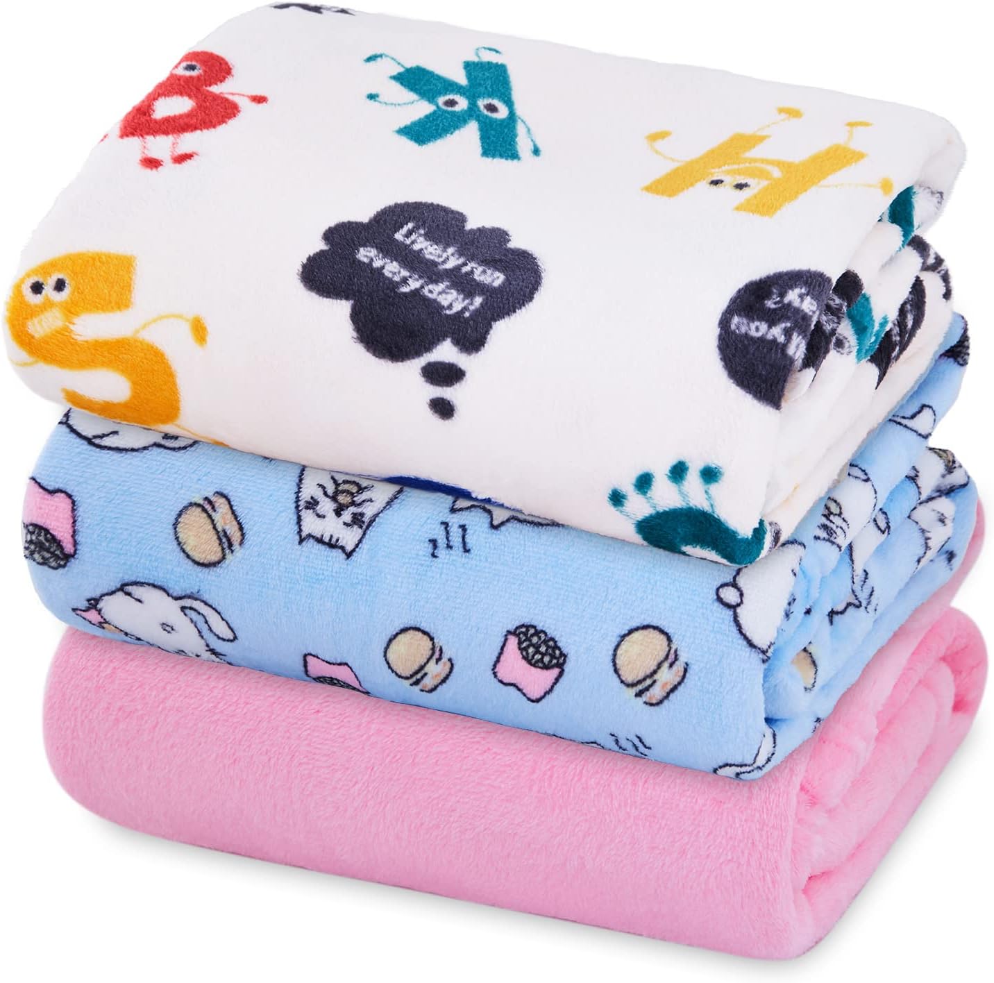 Amazon.com: BESICO Kids Blanket 3-Pack - Soft, Warm, Fleece Throw ...