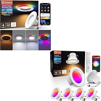 Lumary Smart Recessed Lighting 4 Inch, Smart WiFi Recessed Retrofit ...