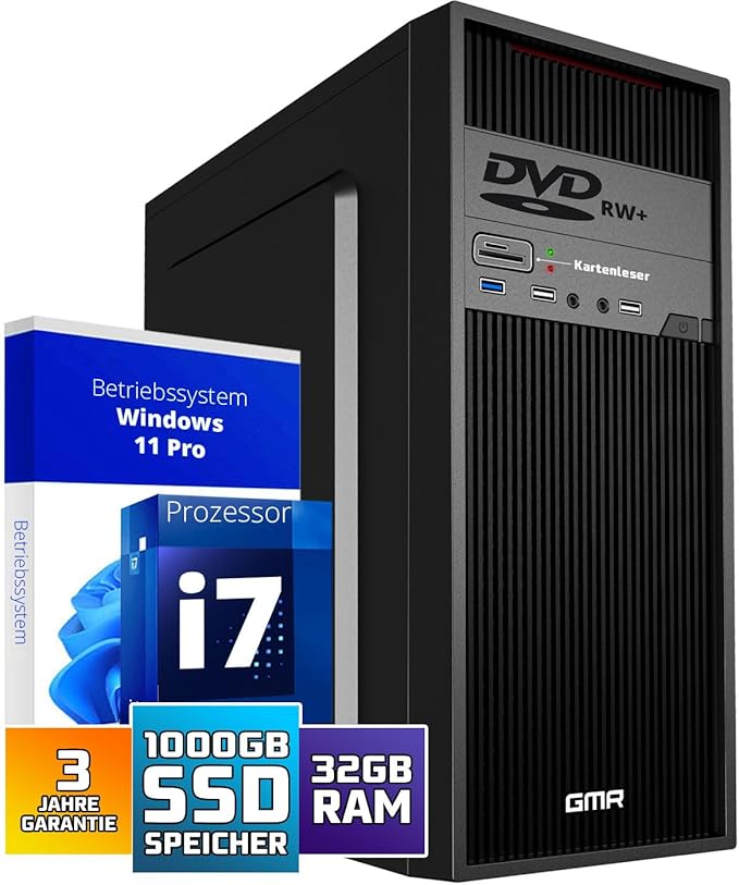 GMR Ultra Max i7 Desktop PC - Professional Desktop - 32GB RAM - 1000GB ...