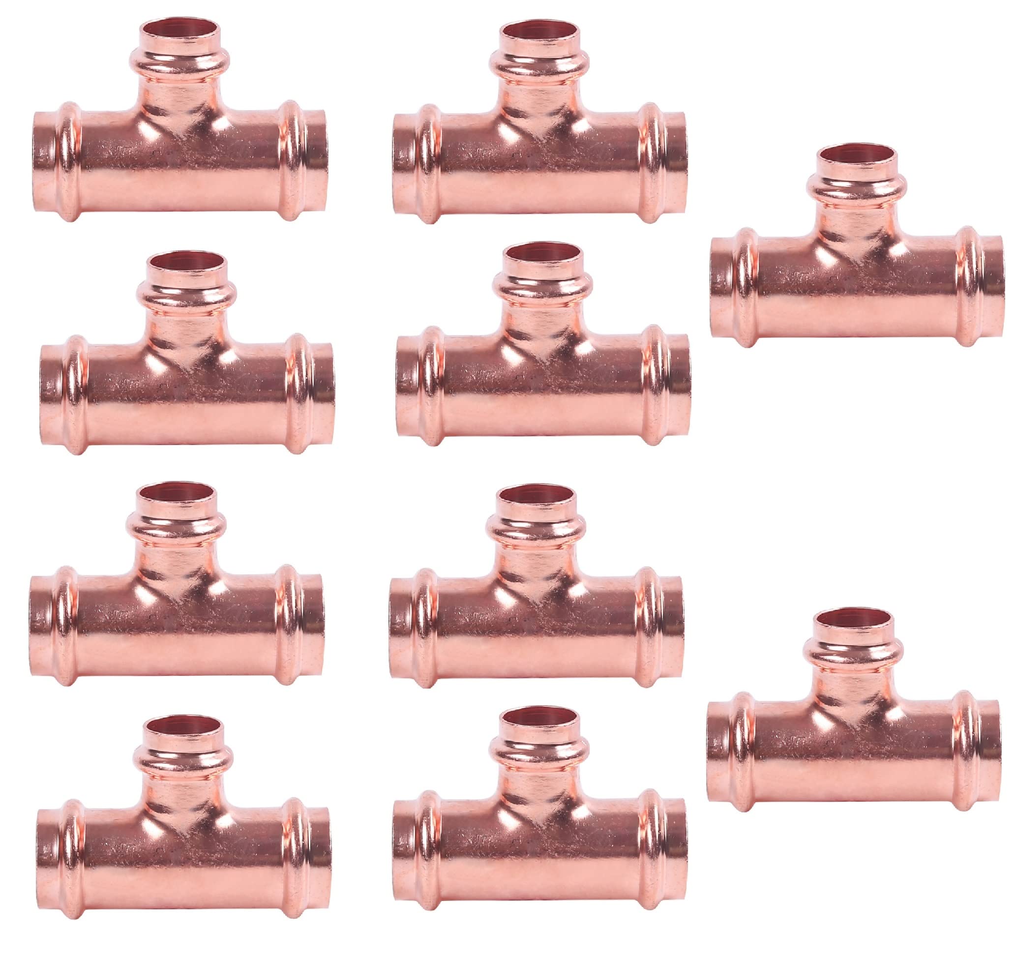 Amazon.com: EZ-FLUID 3/4" X 1/2" X 1/2" Heavy Duty Copper Press ...