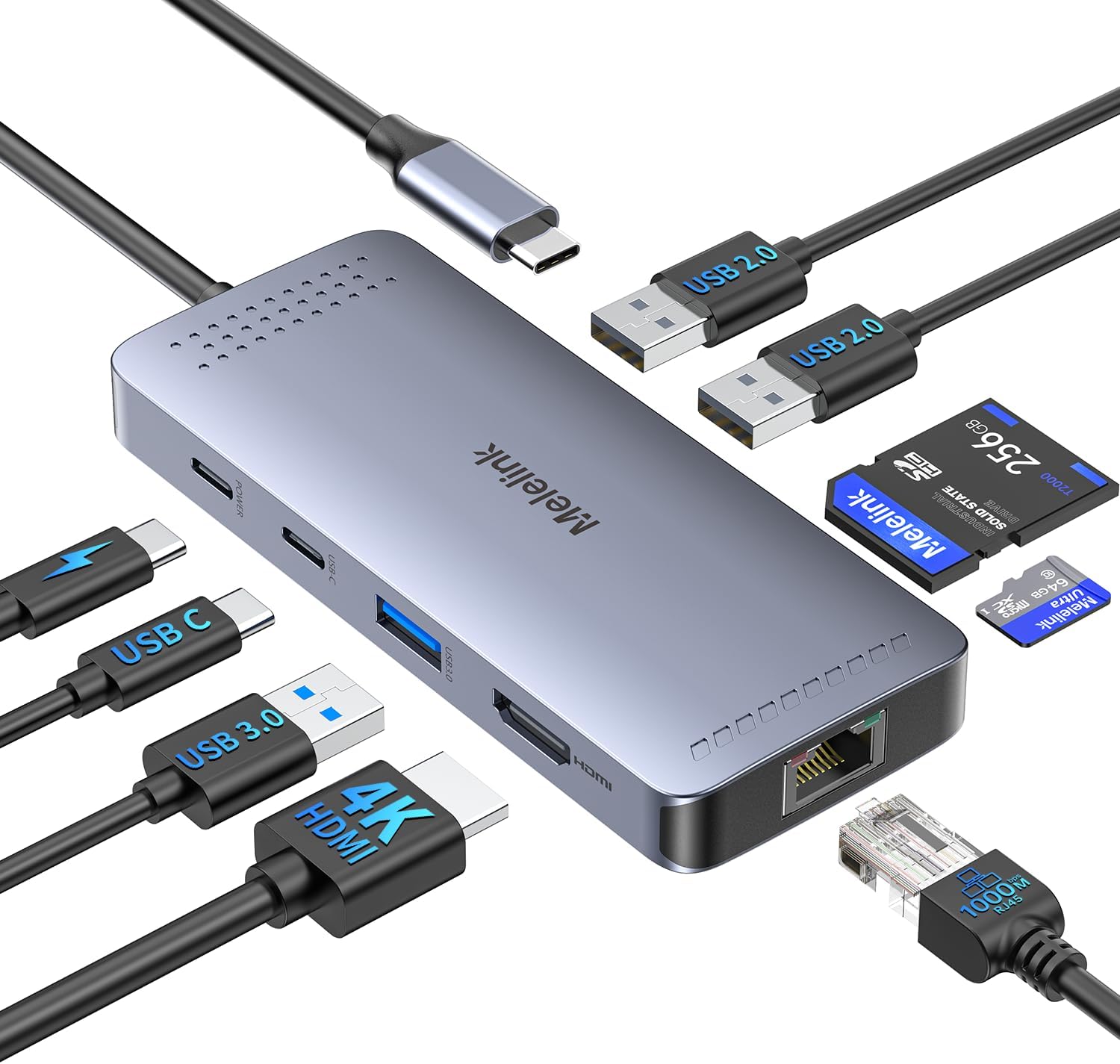Amazon.com: USB C Hub by HOPDAY - 12 in 1 Multiport Adapter with HDMI ...