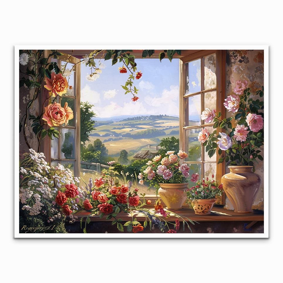 Art Wall Country Window Country Home Framed Canvas Wall Art | Raymour