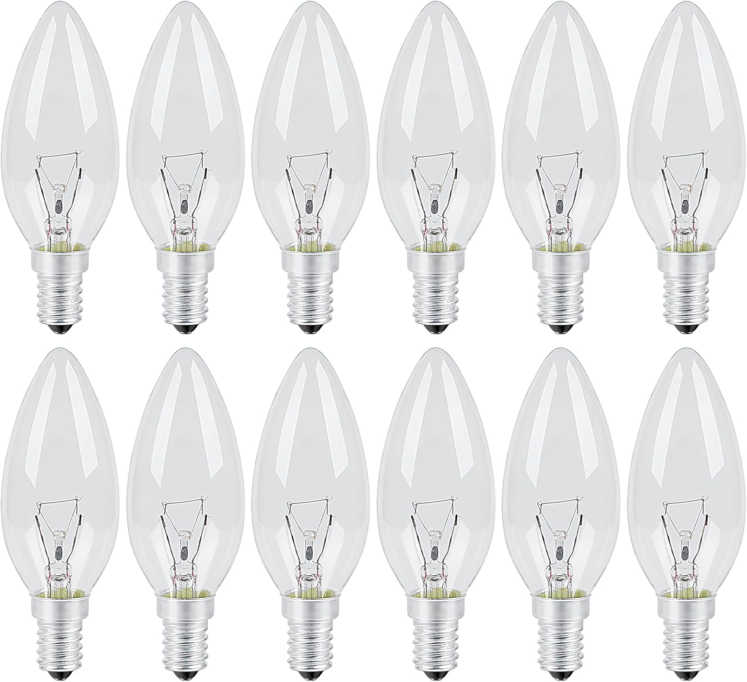 Vanke E14 Light Bulb 40W, SES Dimmable Small Screw Candle Bulbs Warm ...