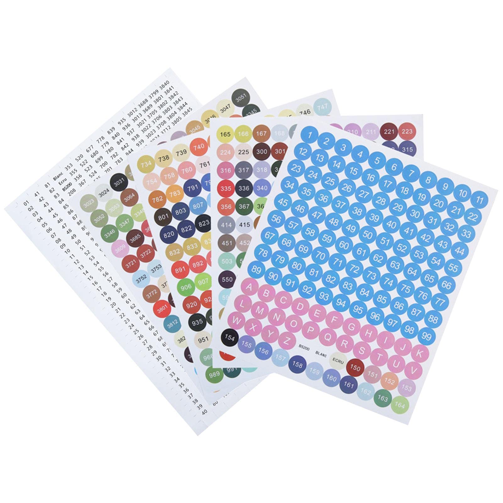 5 Sheets Colorful Alphabet Letter and Number Stickers, Self Adhesive ...