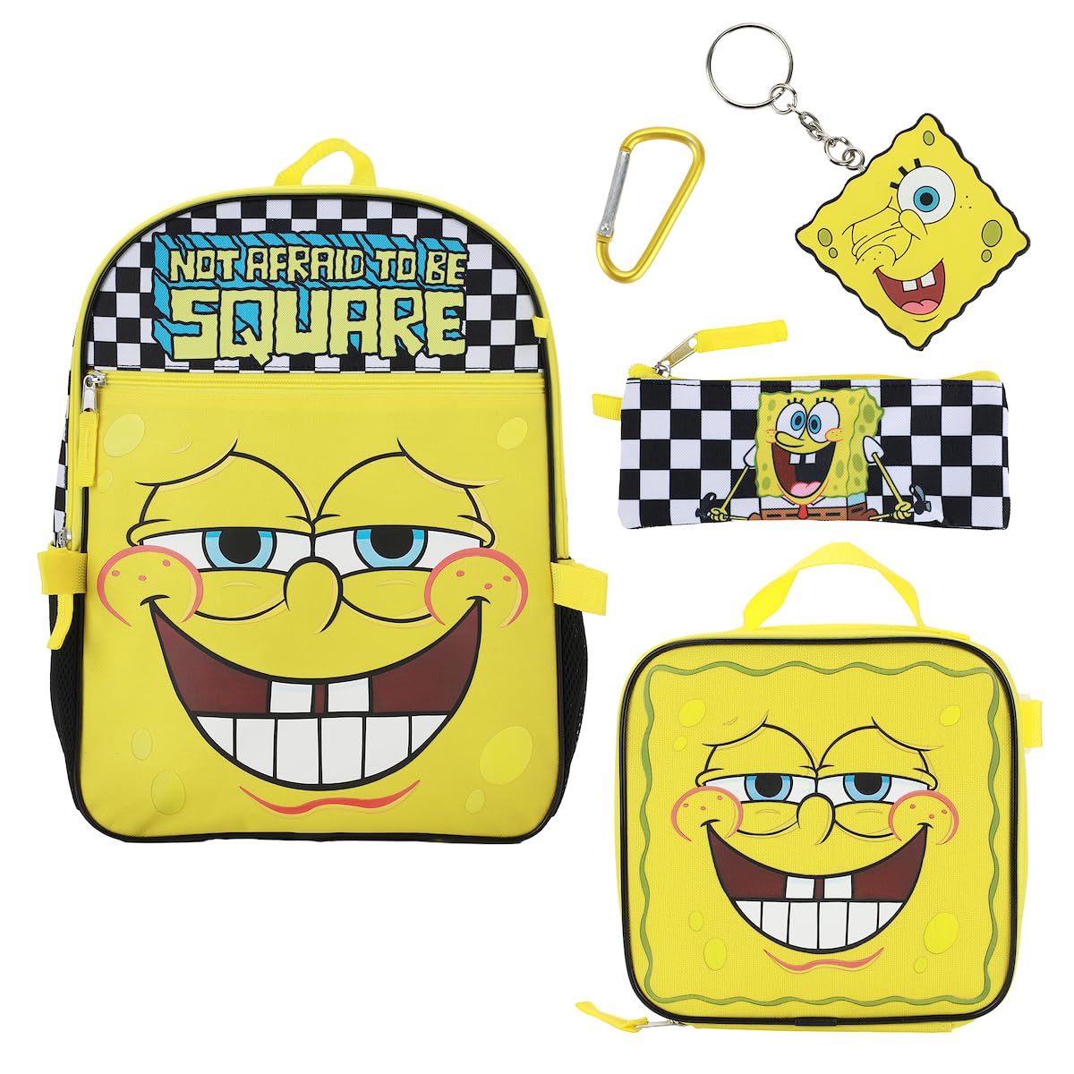 Amazon.com | Spongebob Squarepants 5-Piece Backpack & Lunchbox Set ...