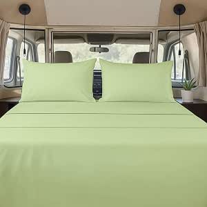 Amazon.com: 4 Piece RV Short Queen Sheet Set - Sage, Fits 60x75 ...
