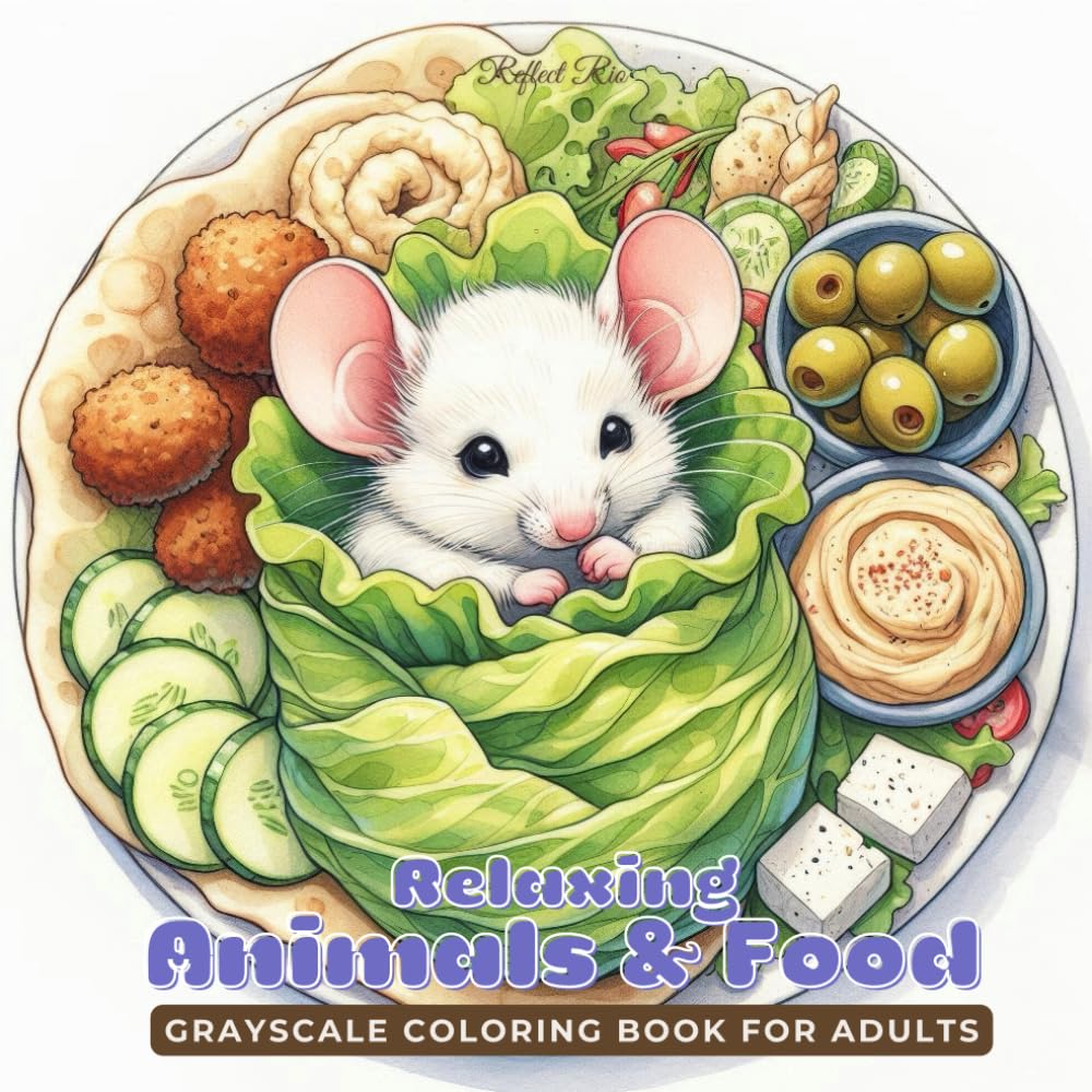 Amazon.com: Relaxing Animals and Food Coloring Book: A Fun and ...
