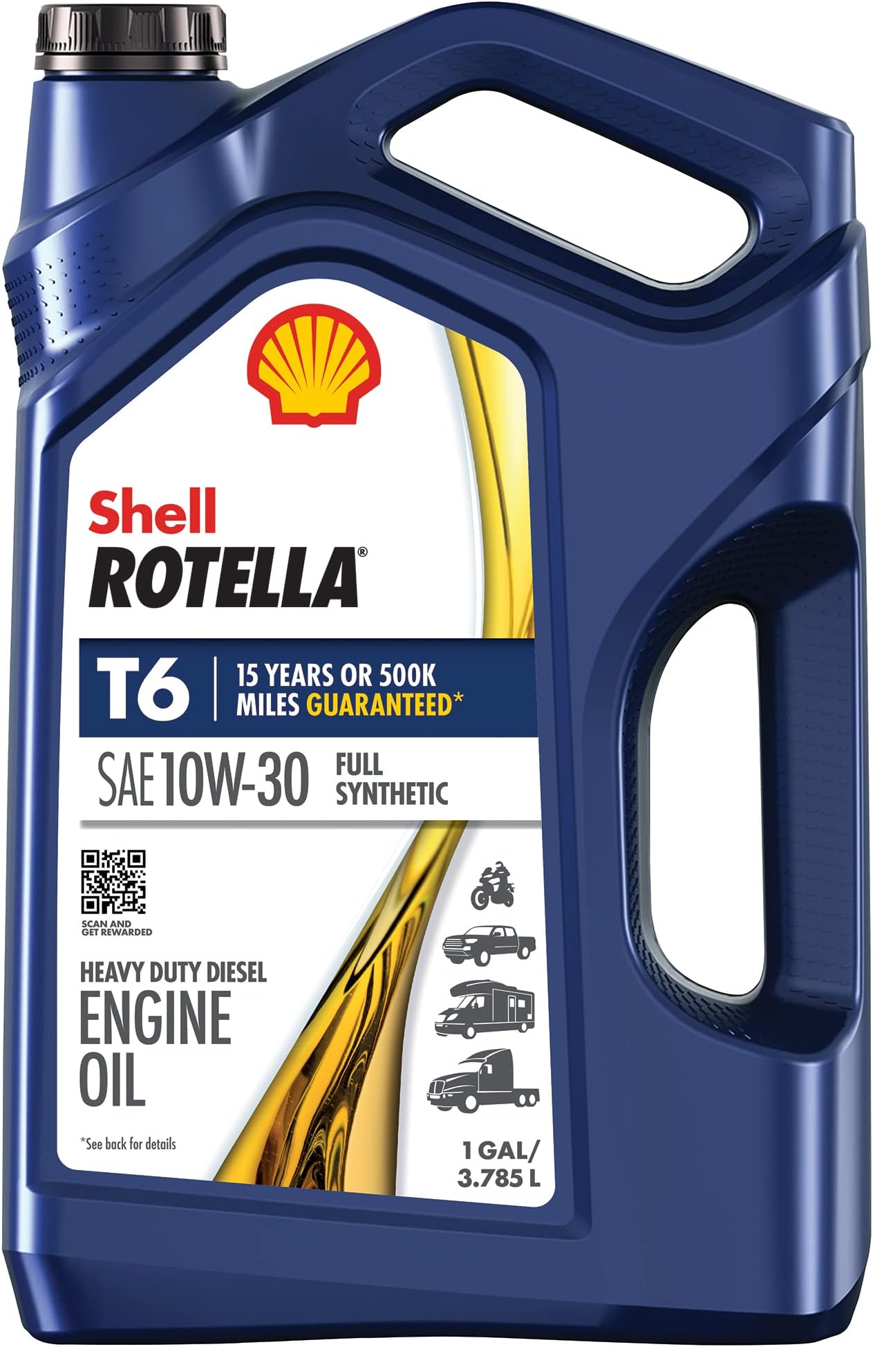 Amazon.com: Shell Rotella 550069698-3PK T6 Full Synthetic 10W-30 Engine ...