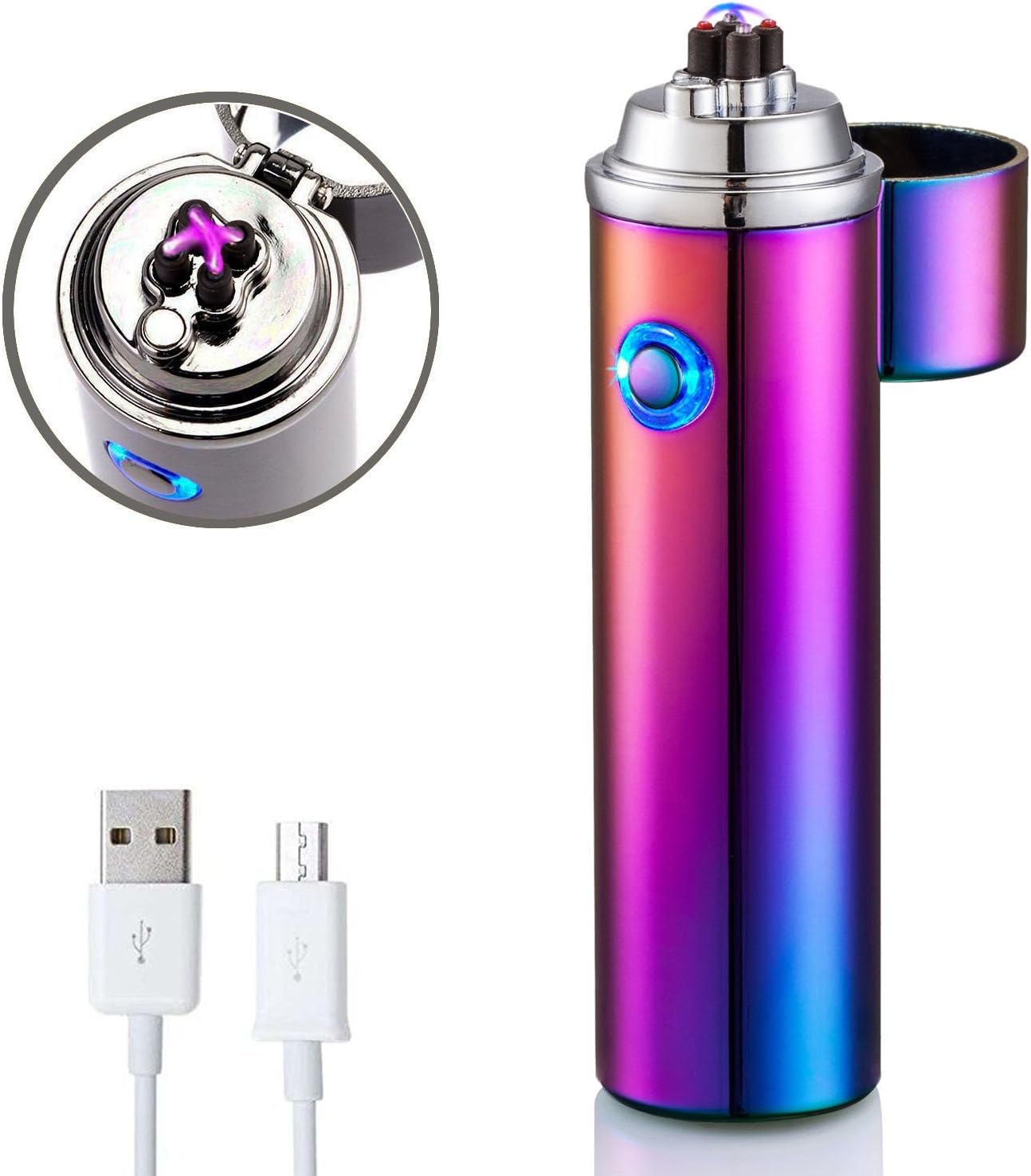 FORHU Electronic lighter Arc Lighters - Windproof USB Rechargeable ...