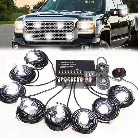 Amazon.com: 16x 12V 2-LED Amber Emergency Warning Hazard Strobe Light ...