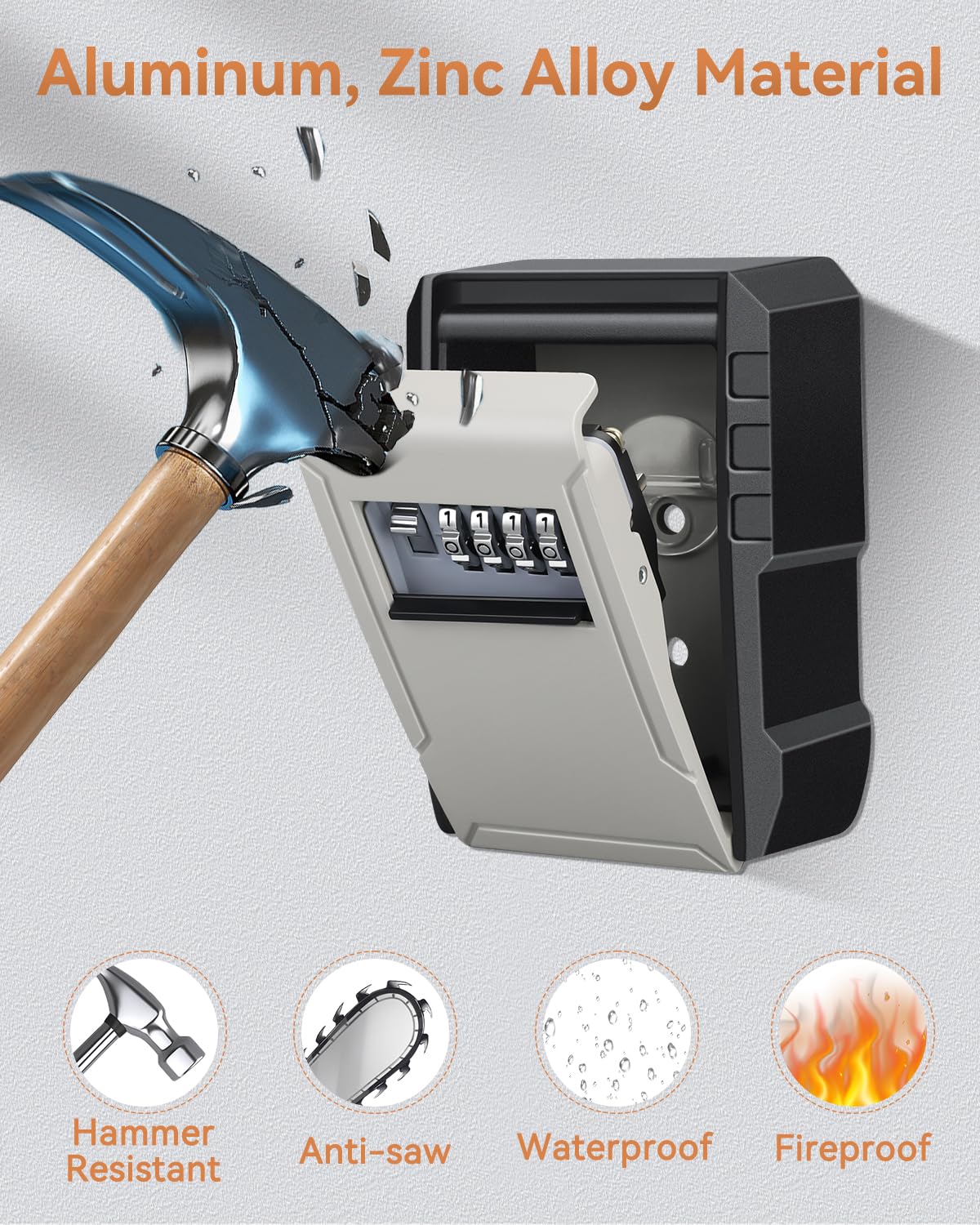 Snapklik.com : Updated VersionELECTOP Key Lock Box Wall Mount, Security ...