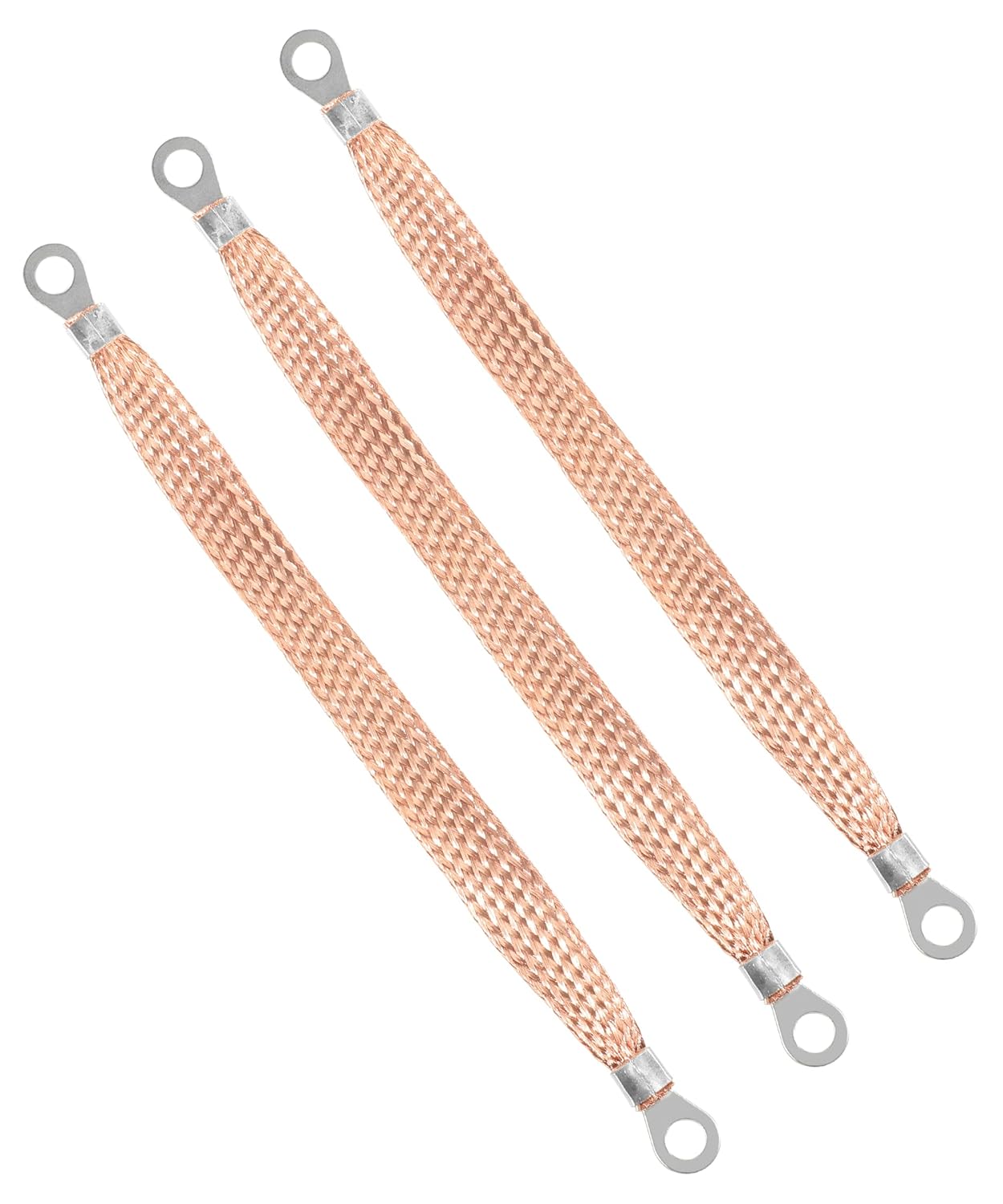 AOCISKA 3PCS Automotive Ground Strap,Heavy Duty Engine Braided Copper Ground Strap,Professional ...