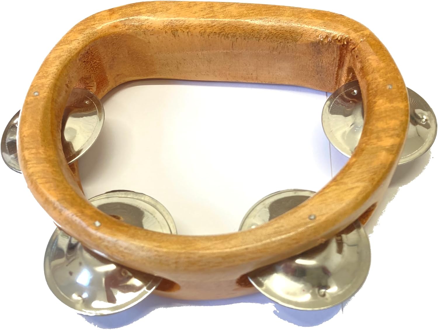 Amazon.com: Wooden Half Moon Headless Tambourine/Shaker with 4 Jingles ...