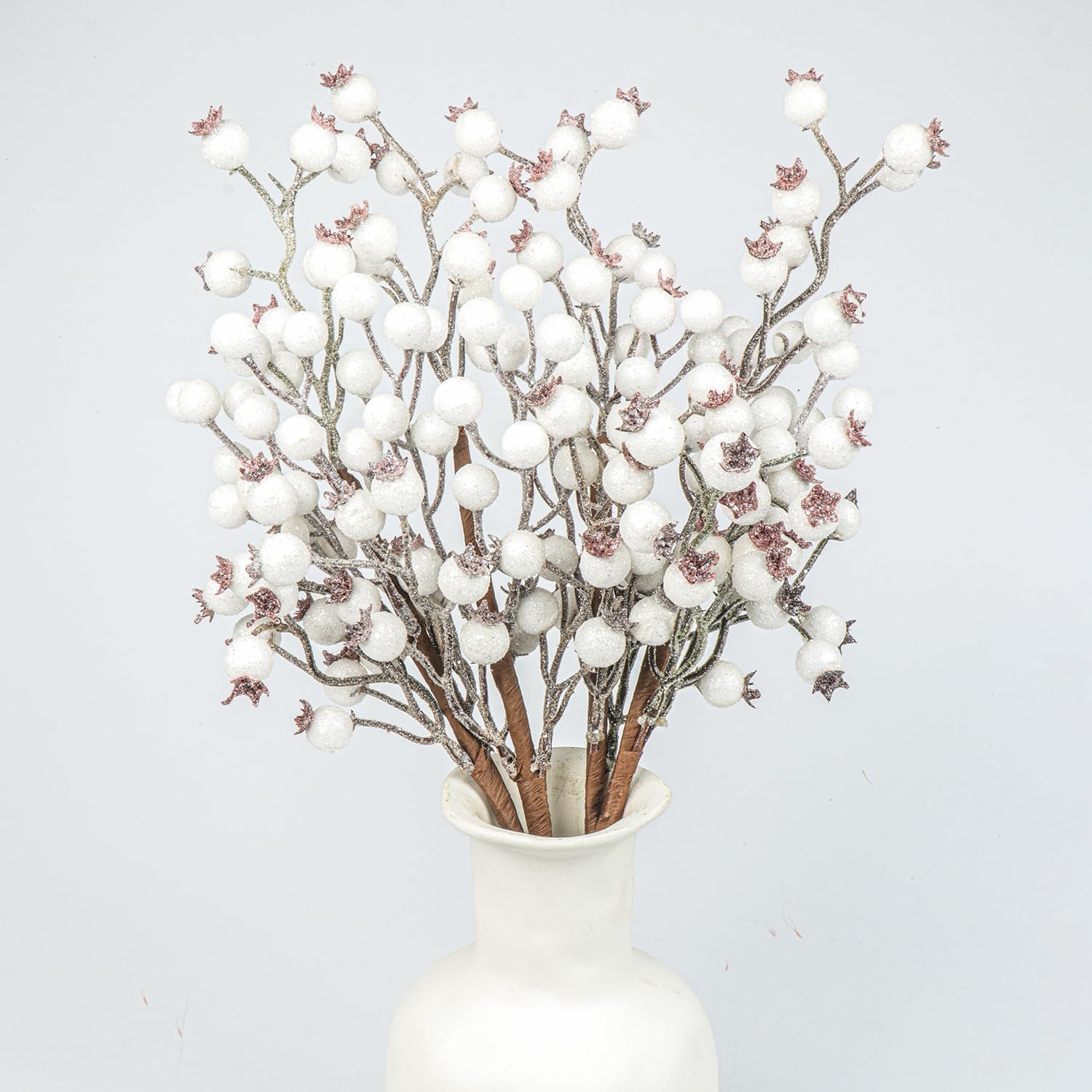 Amazon.com: Fangoo 6PCS Christmas White Berry Stems,15.7 Inch ...
