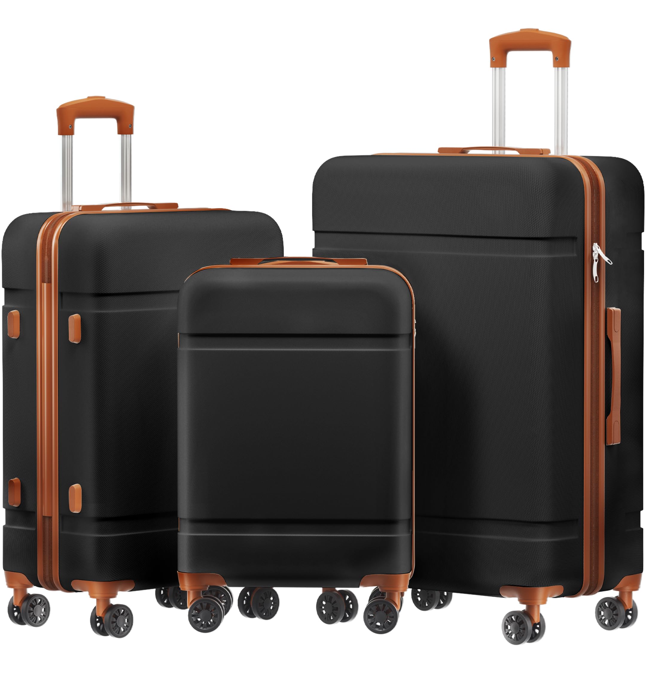 Amazon.com | Krute Luggage 3 Piece Set Hard Shell Rolling Suitcase ...