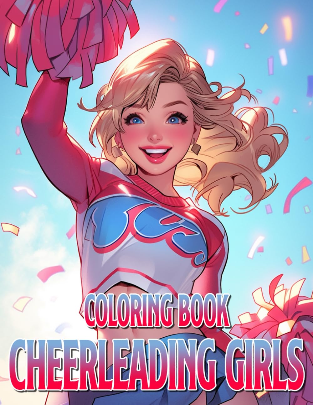 Amazon.com: Cheerleading Girls Coloring Book: Cheerleader Athletes ...