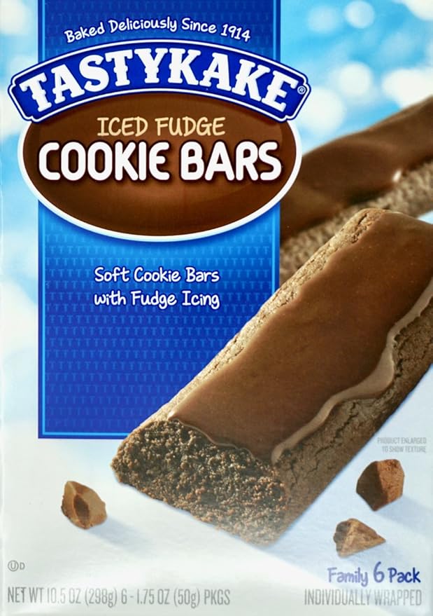 Amazon.com : Tastykake: Iced Fudge Cookie Bars 3 Boxes : Packaged ...