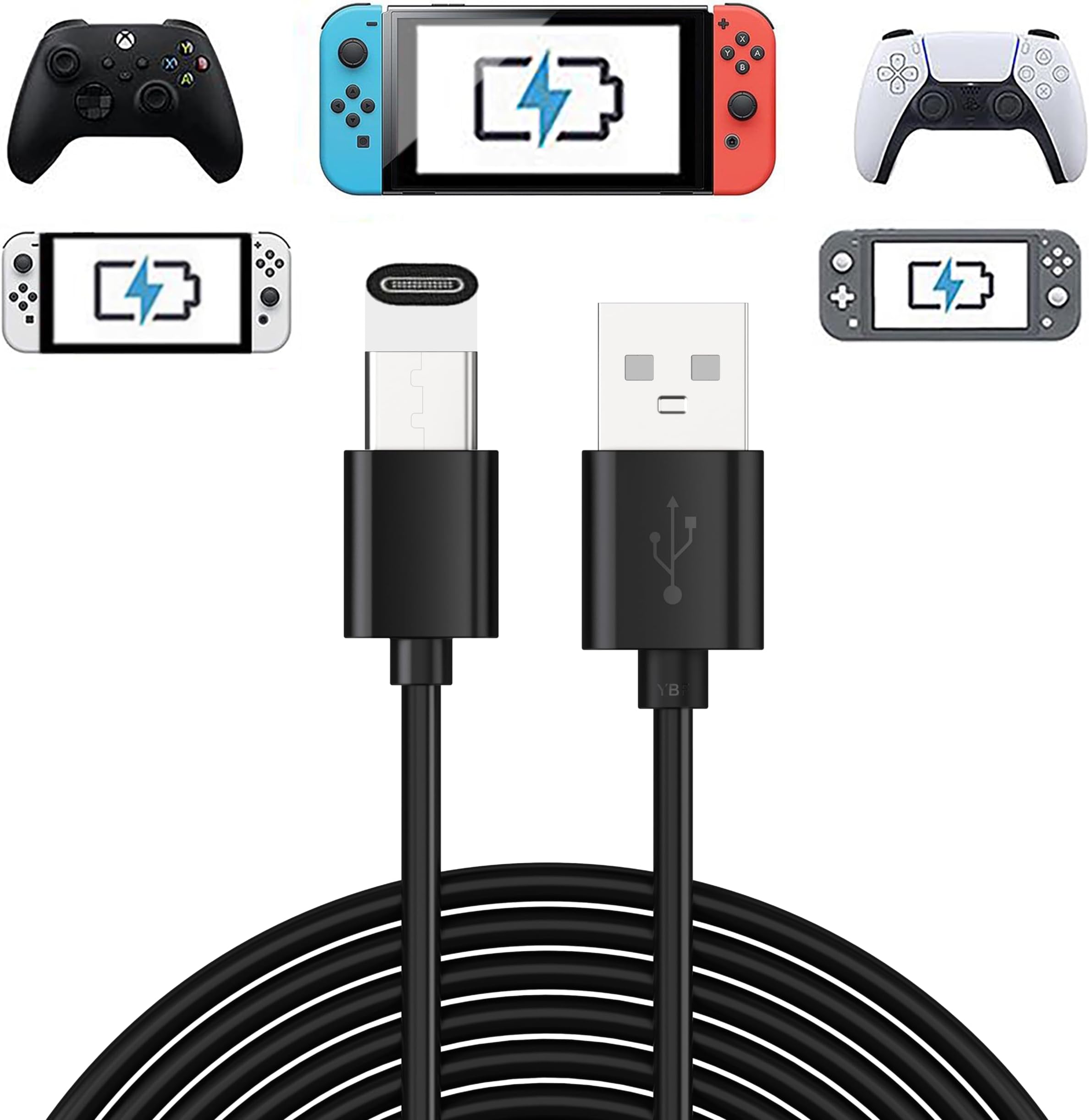 Amazon.com: USB C Cable PS5 Controller Charger for Xbox Series X Core ...