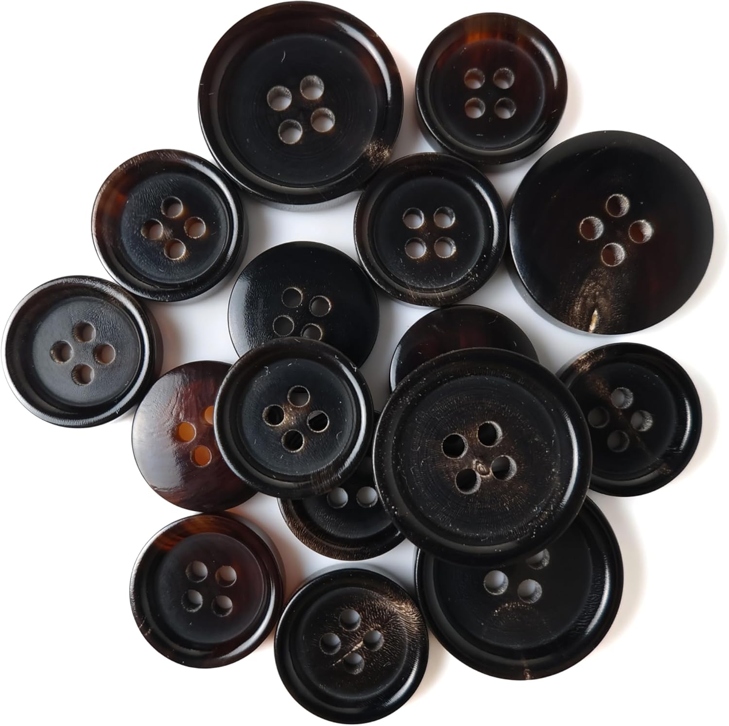 Amazon.com: ButtonMode Buffalo Horn Suit Buttons 16pc Set has 4 Buttons ...
