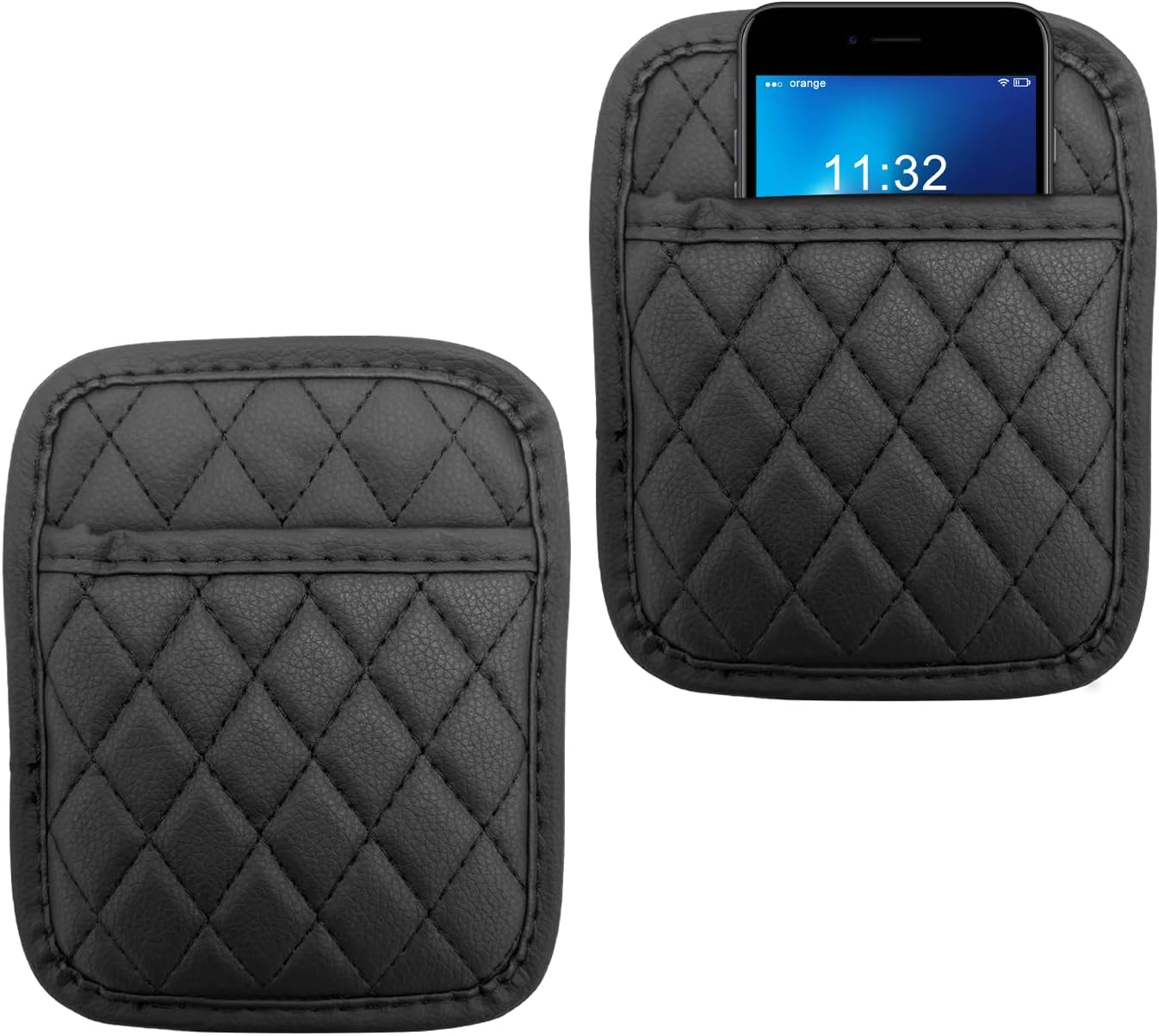 Amazon.com: Sylvil 2PCS Car Side Pocket Organizer, Leather Auto Seat ...