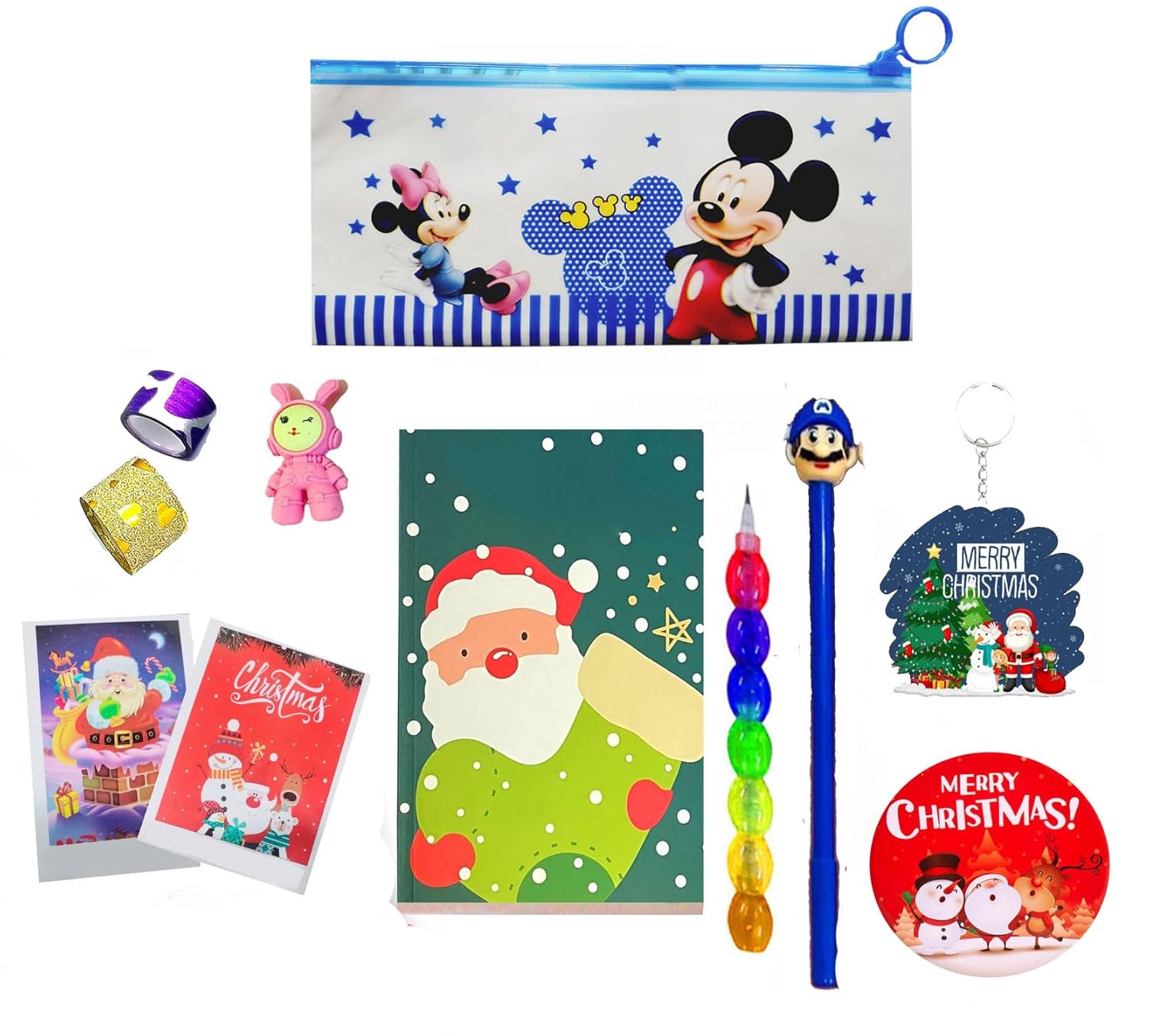 SHUDAUSHI® Santa Claus Theme School Stationery Kit for Kids, Christmas ...