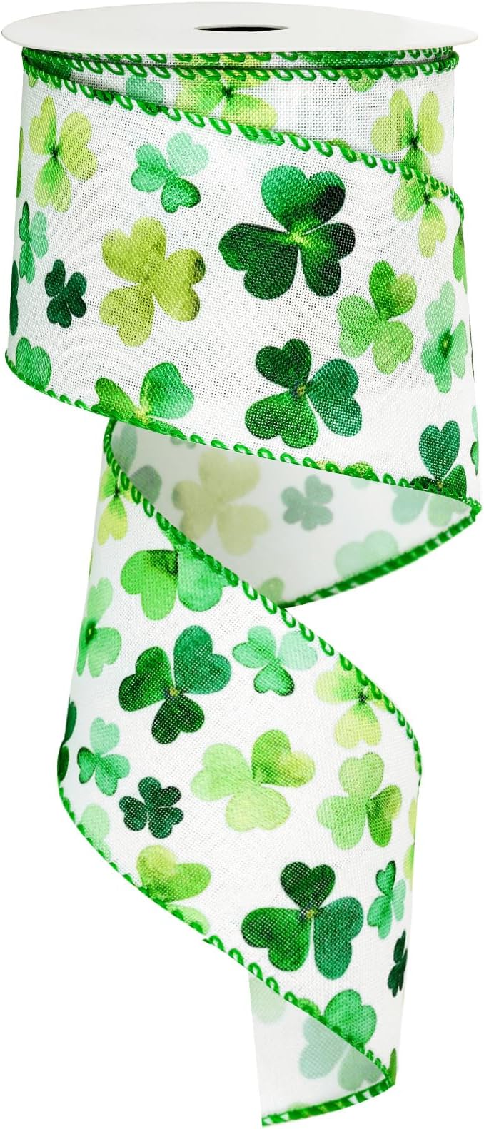 Amazon.com: AnyDesign Lucky Clover Wired Edge Ribbon Watercolor ...