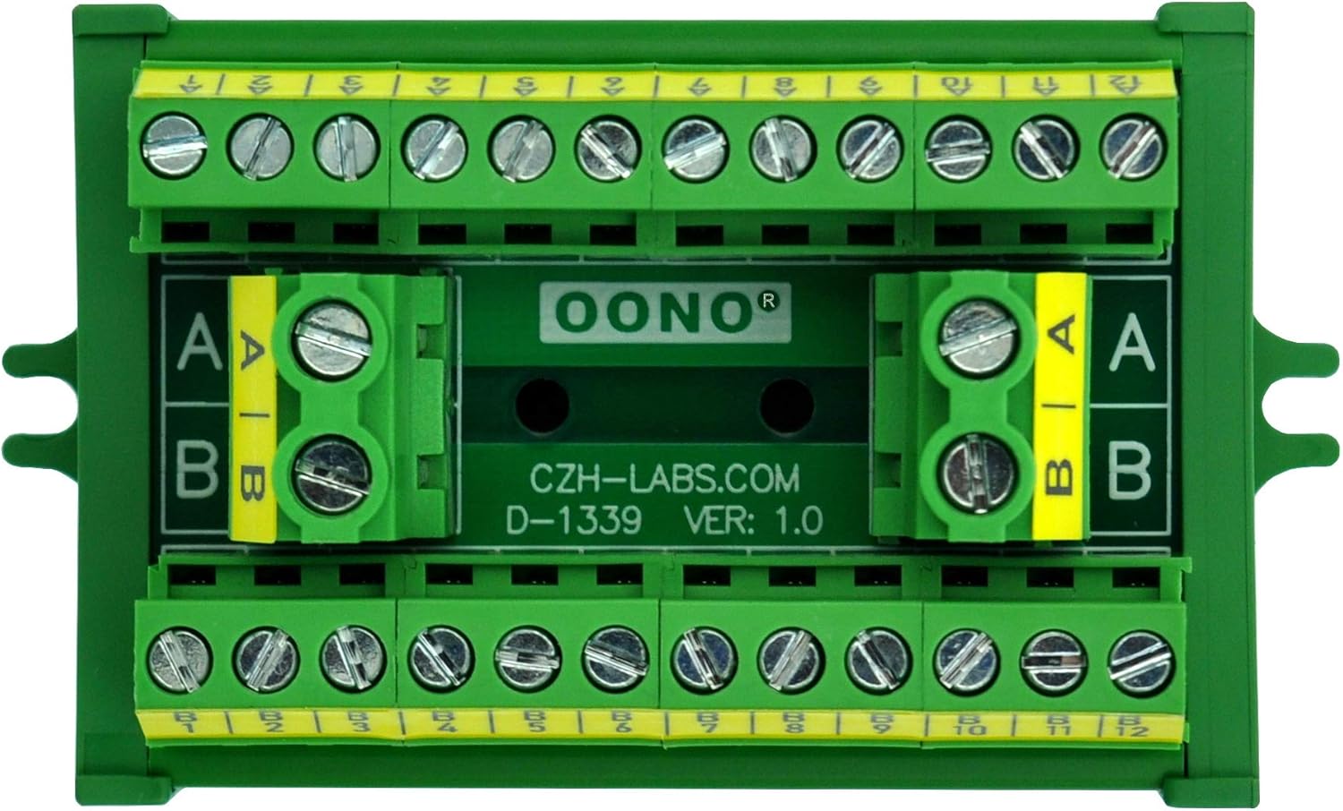 OONO Screw Mount 30A/300V 2×12 Position Terminal Block Distribution ...