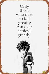 Amazon.com: Anime Hero Academia Deku Metal Tin Sign Hanging Retro Sign ...