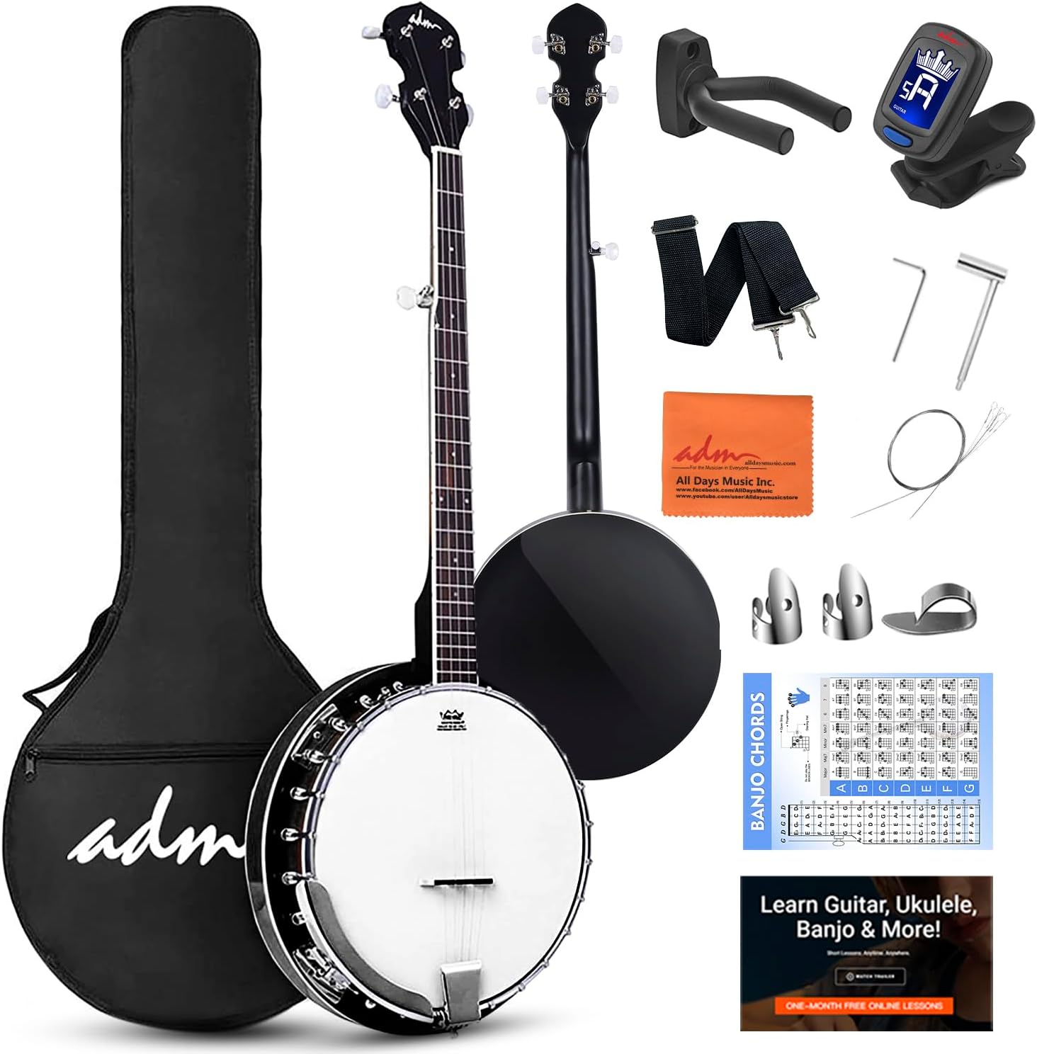 Amazon.com: Gold Tone OB-150: Orange Blossom Banjo with Case, 5-String ...