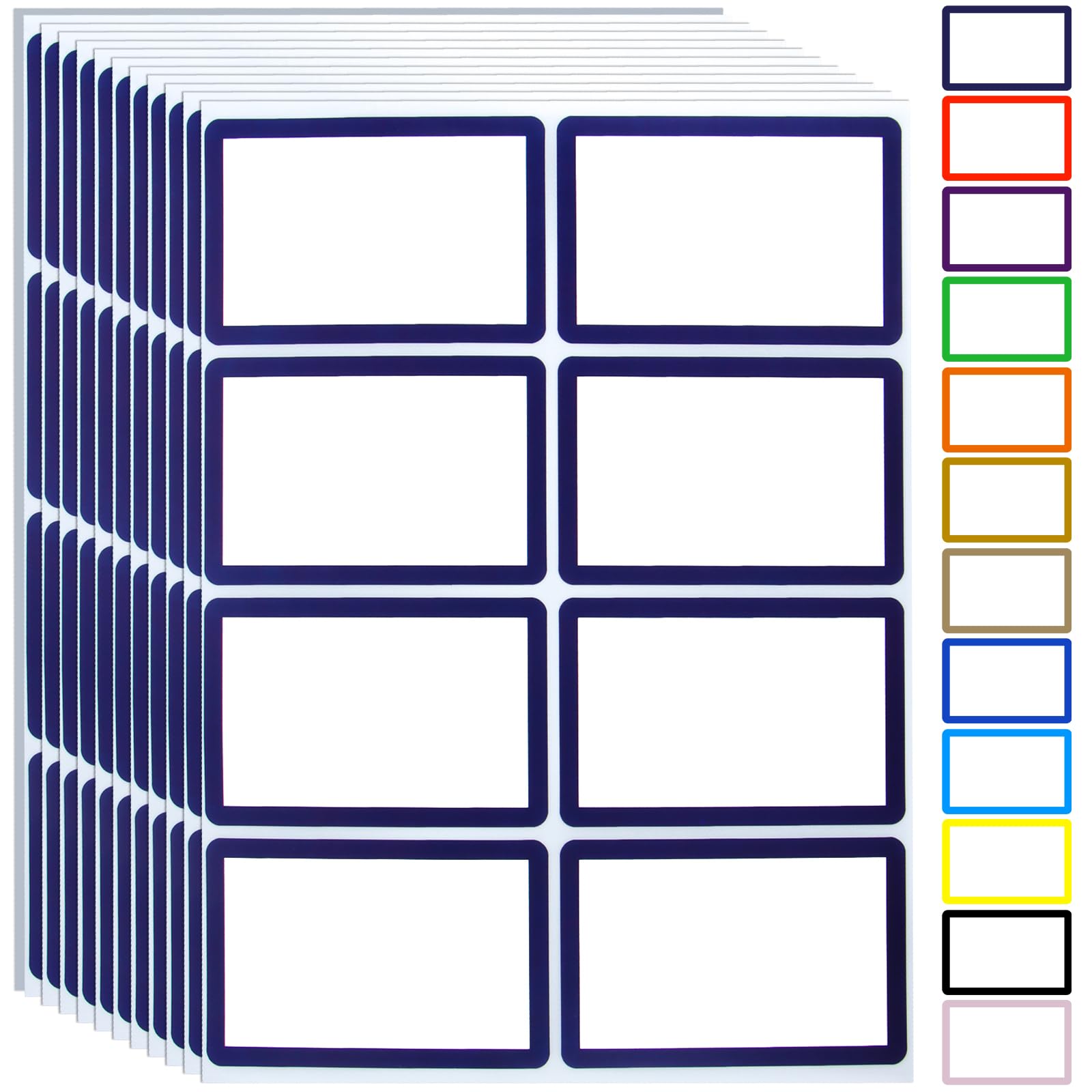 Amazon.com : Name Tag Stickers,15 Colors Available,200pcs Dark Blue ...