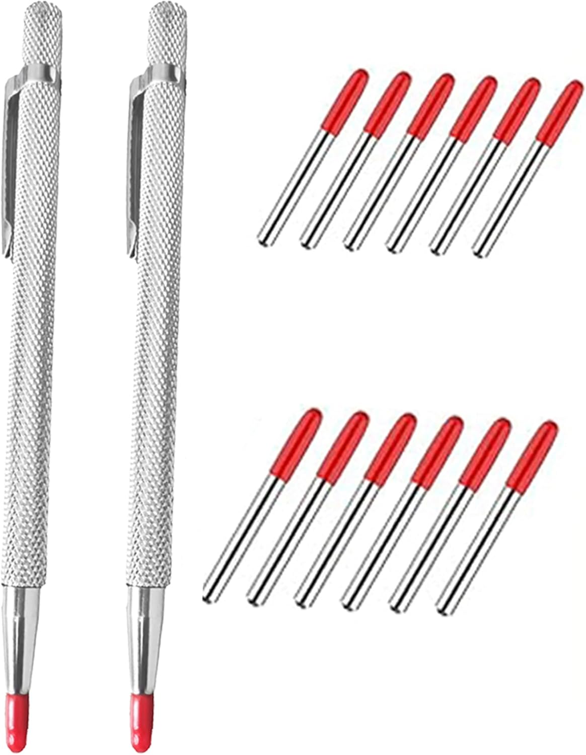 2 PCS Tungsten Carbide Tip Metal Scriber Tool With 12 Free Replacements ...