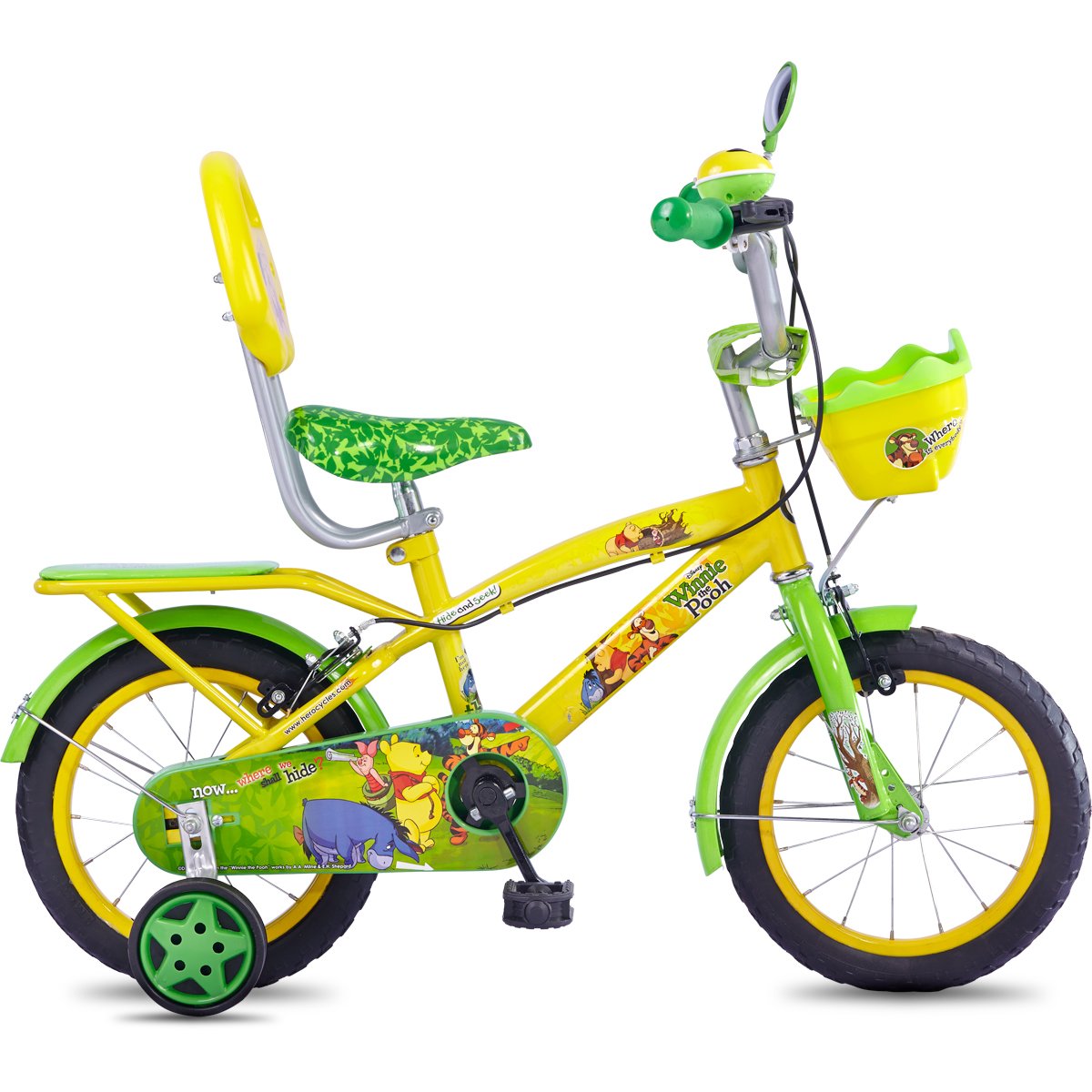 Buy Hero Disney 14T Winnie Junior Cycle 9-inches (Yellow) Online at Low ...