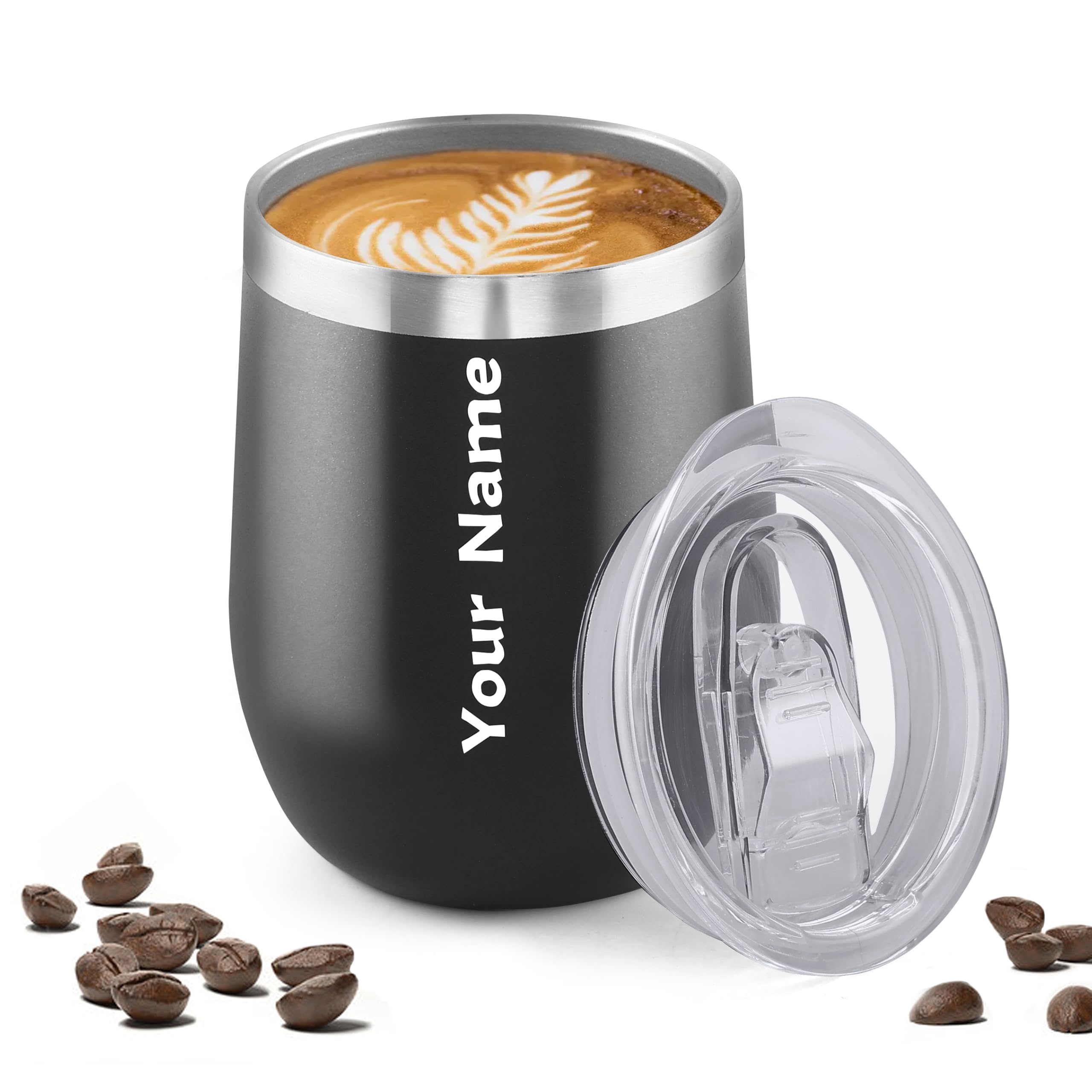 Buy CORPORATE PORIUM Customised Stainless Steel Coffee Mug 350 ML ...